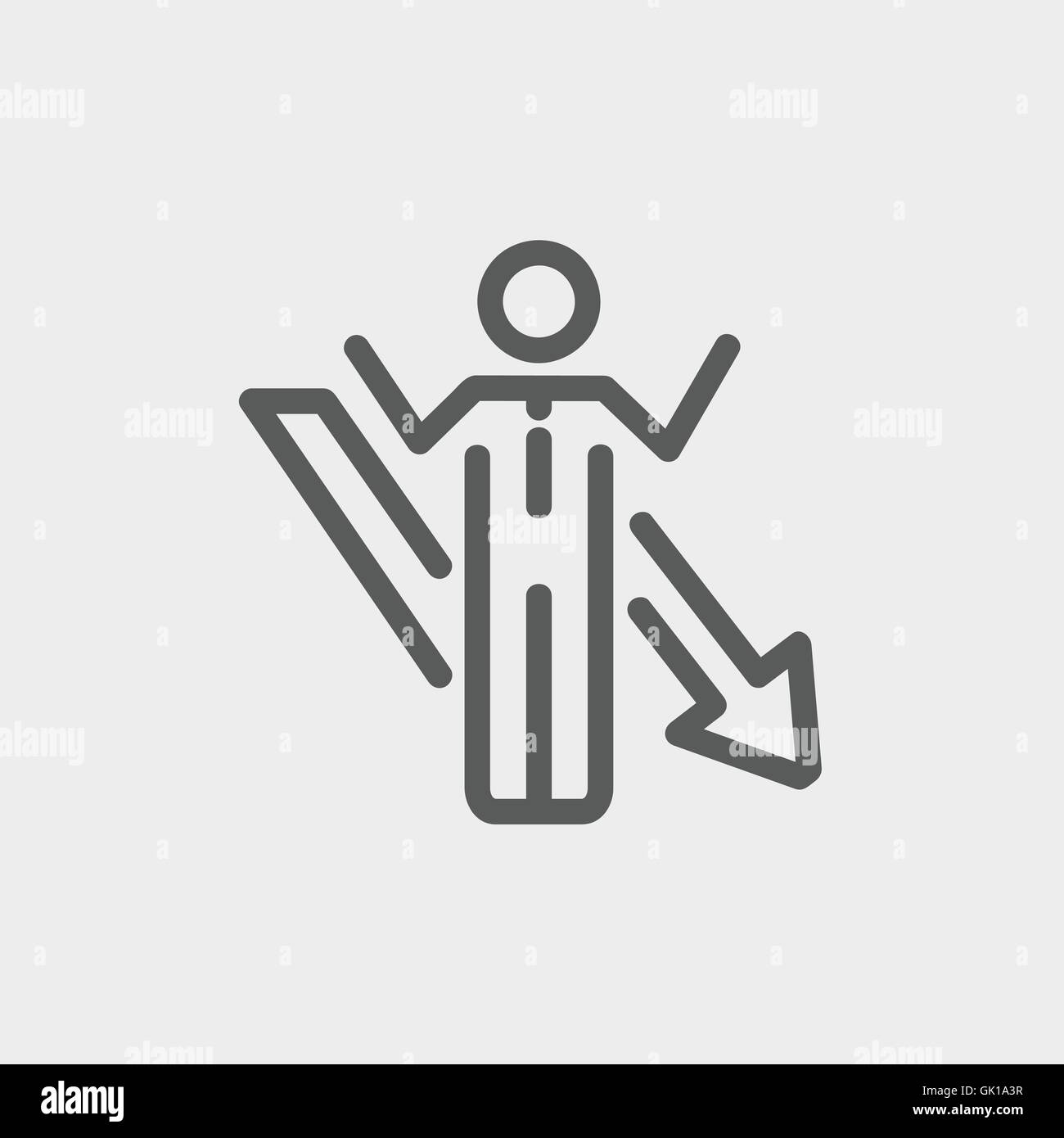 Man arrow Black and White Stock Photos & Images - Alamy