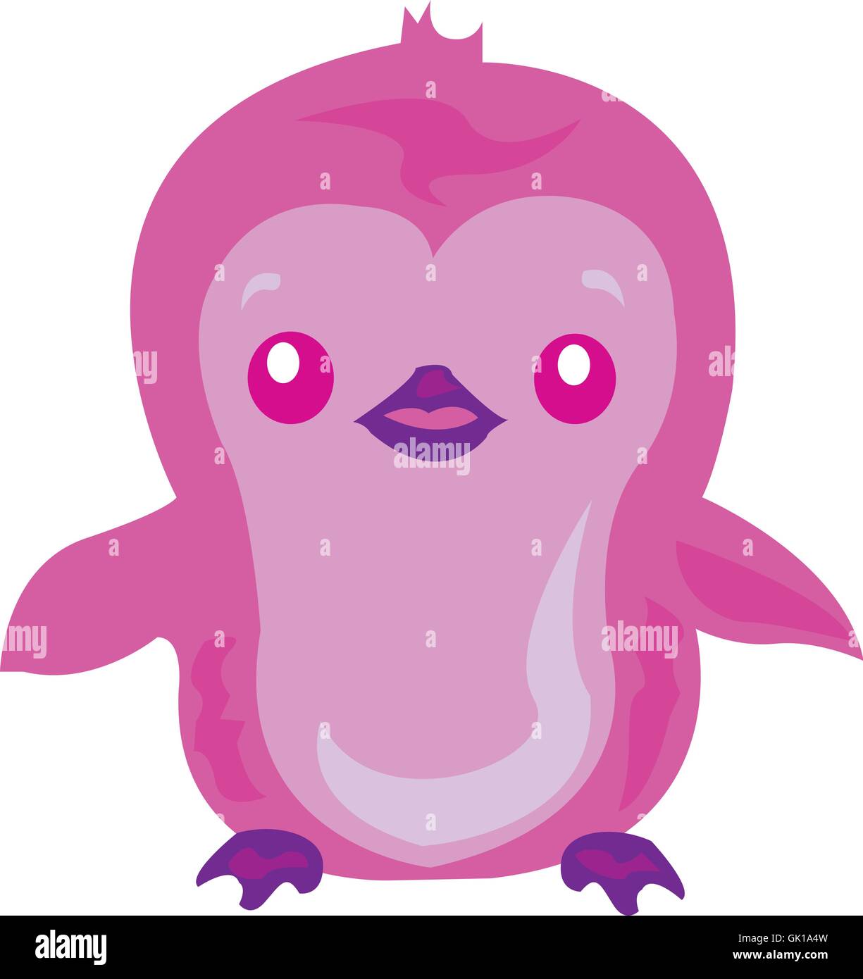 Cute Penguin Pink Stock Vector Image & Art - Alamy