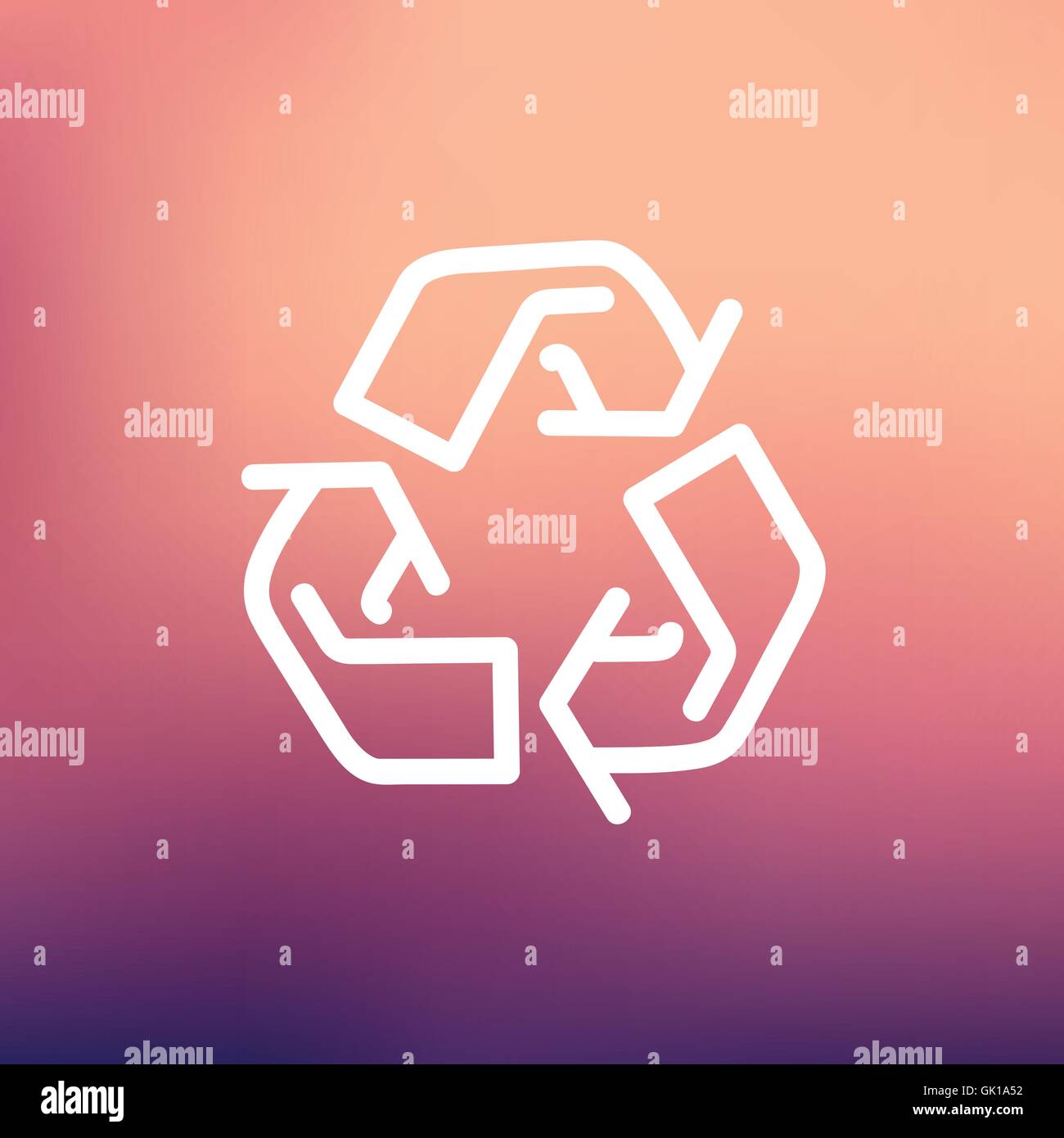Recycle symbol thin line icon Stock Vector Image & Art - Alamy