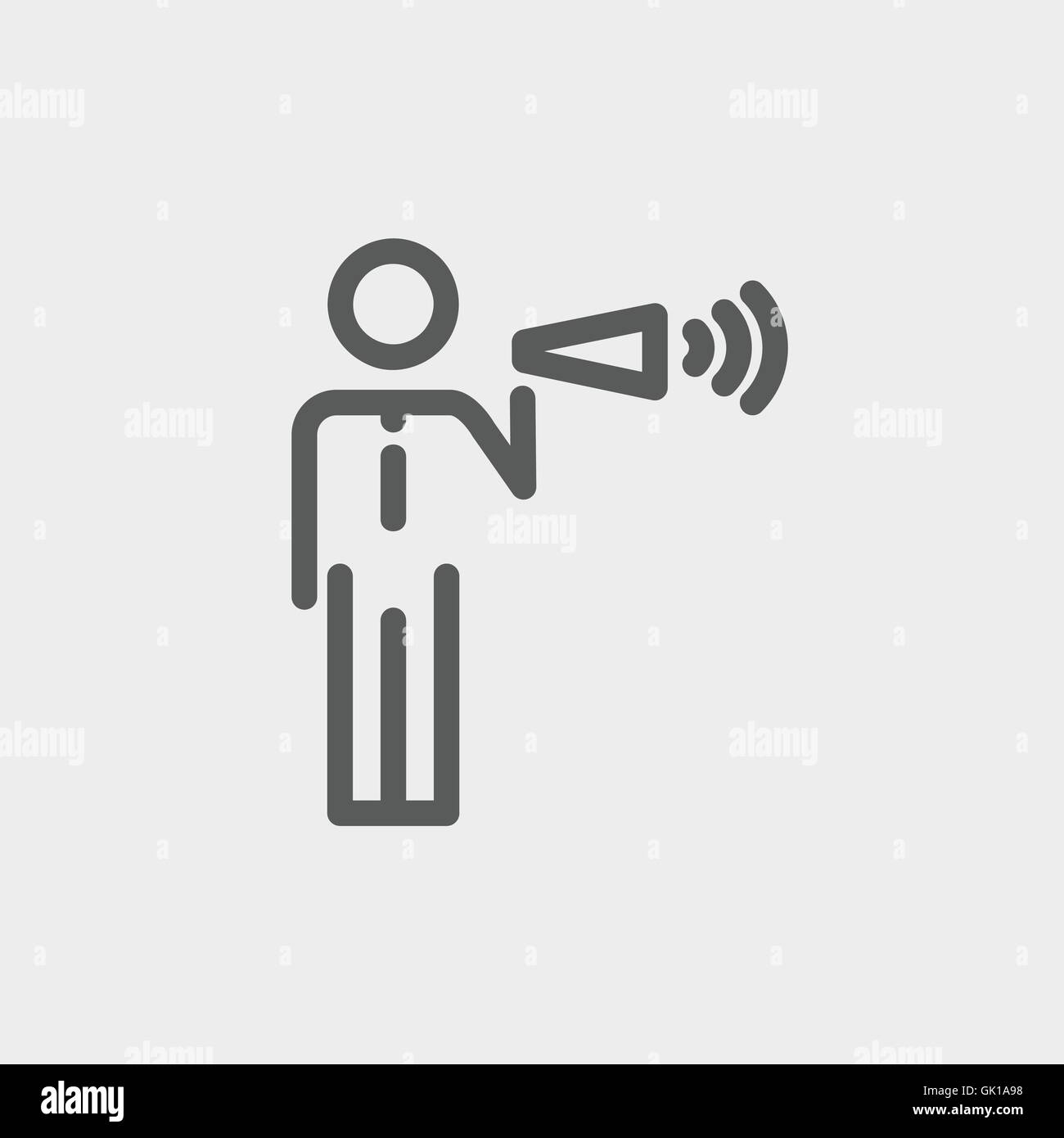 Man protest icon outline Stock Vector Images - Alamy