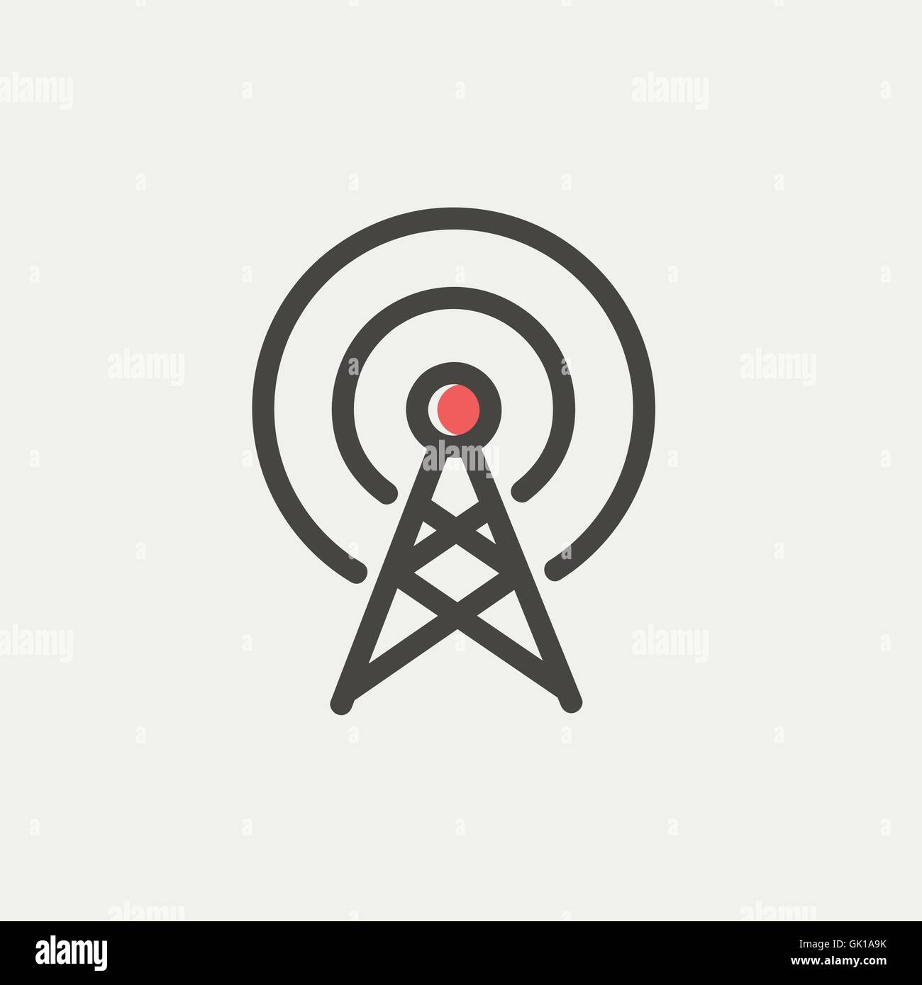 Antenna radio tower line Stock Vector Images - Alamy