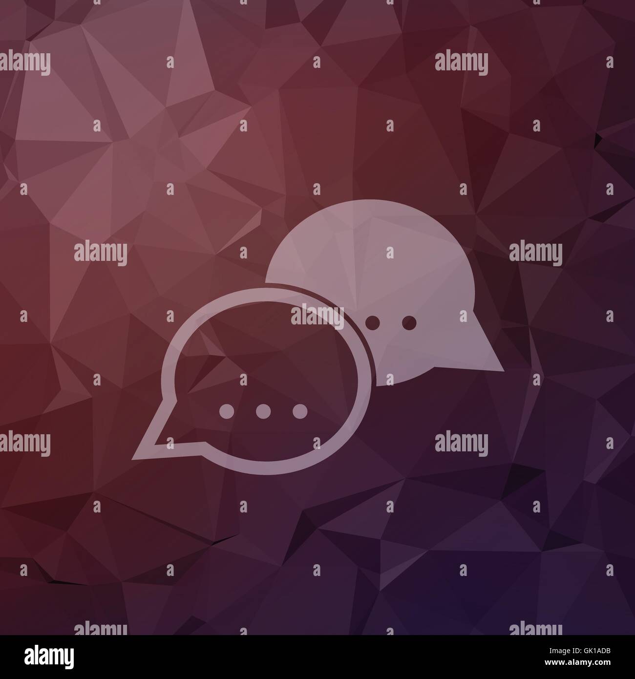 Two speech bubbles in flat style icon Stock Vector Image & Art - Alamy