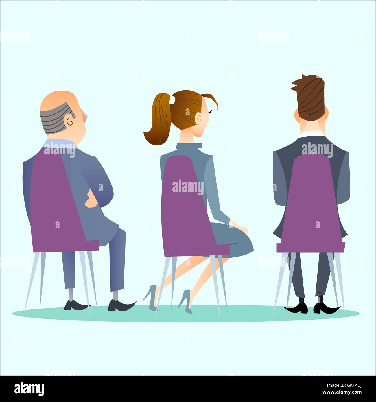 People sit back at the conference, concert, meeting or public ev Stock ...