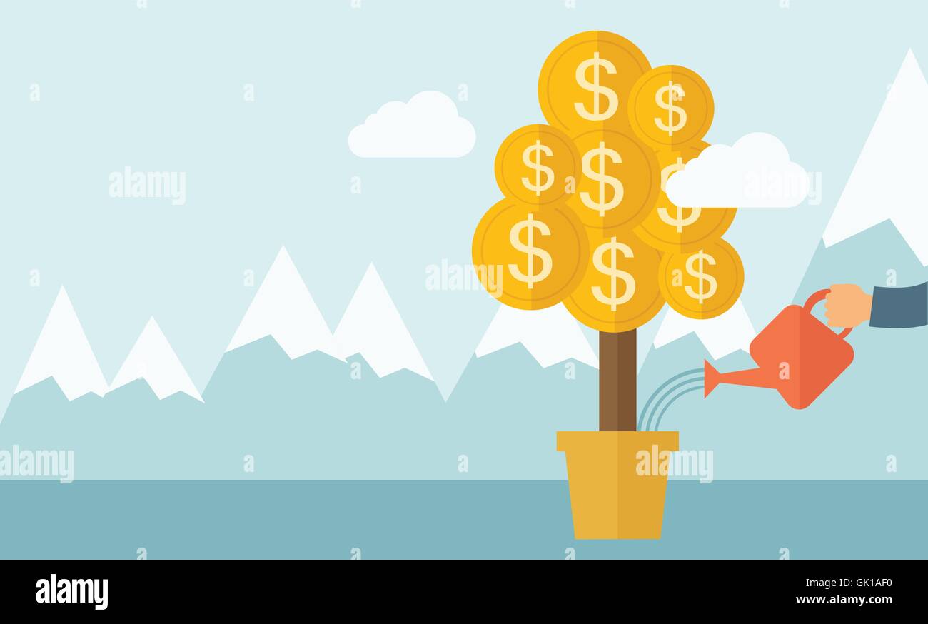 Gold money hand Stock Vector Images - Alamy