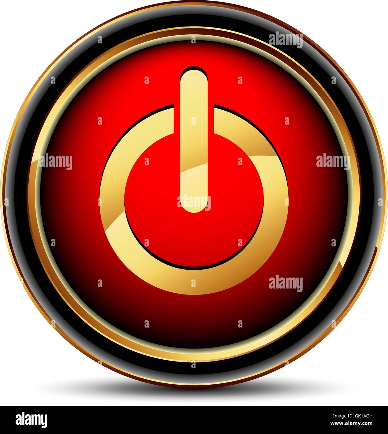 Power button, circle Stock Vector Images - Alamy