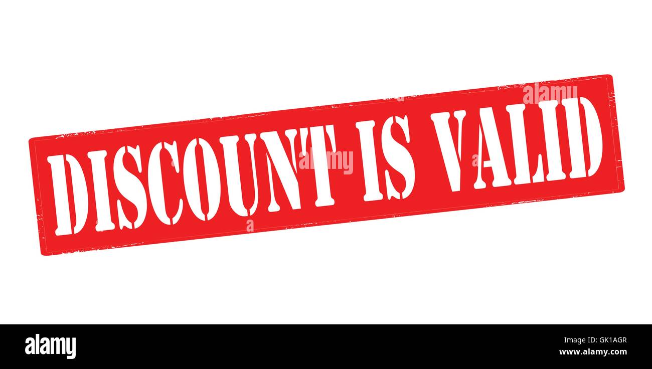 Discount is valid Stock Vector Image & Art - Alamy