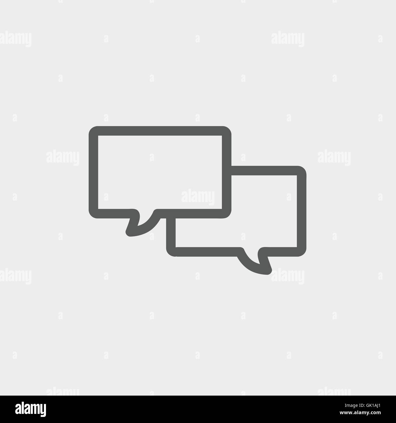 Two Speech bubbles thin line icon Stock Vector Image & Art - Alamy
