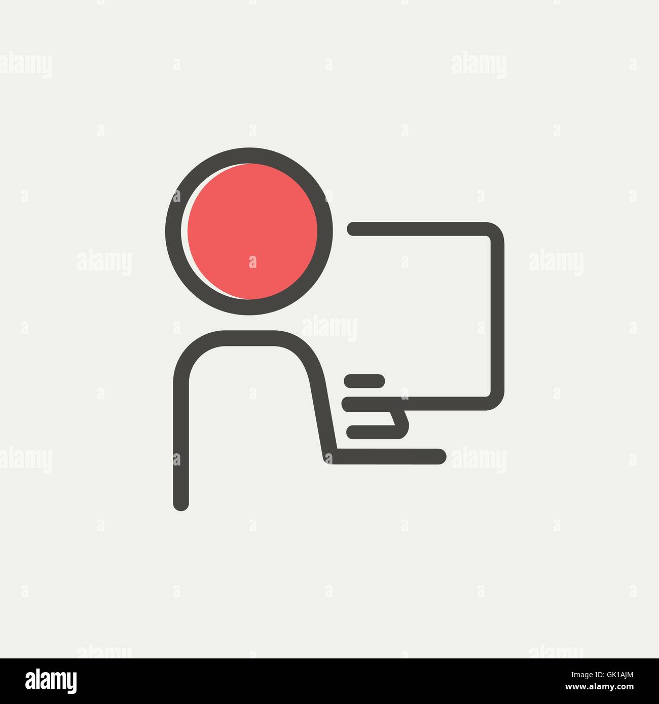 Smiling man computer using Stock Vector Images - Alamy