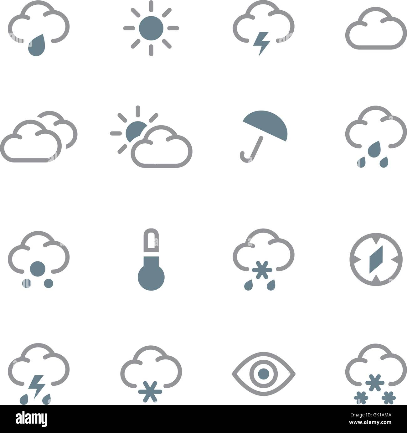 Weather forecast icons set Stock Vector Image & Art - Alamy