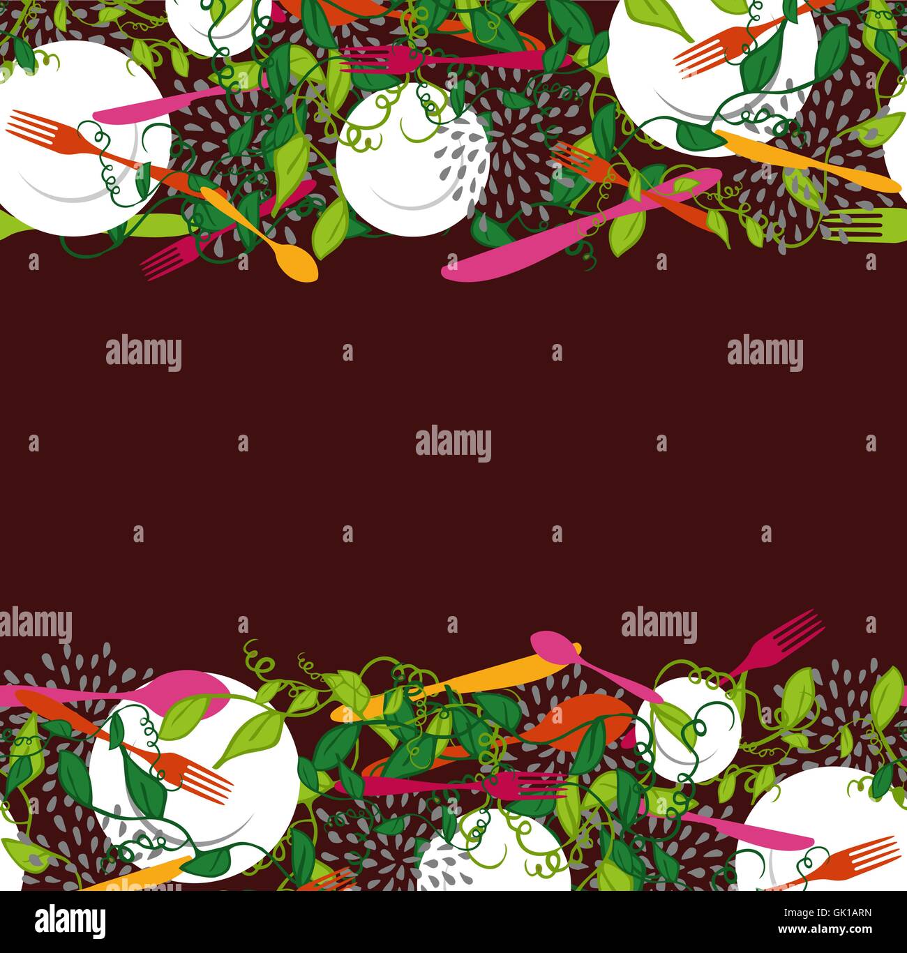 Food restaurant seamless pattern illustration Stock Vector Image & Art ...