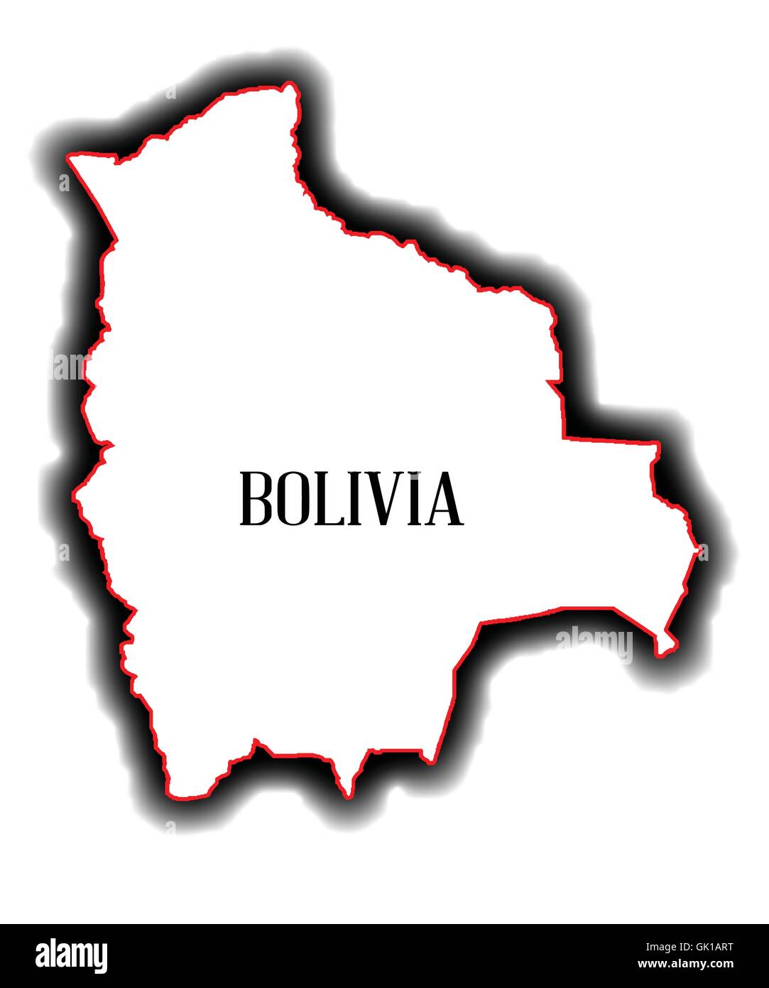 Bolivia blank map Stock Vector Images - Alamy