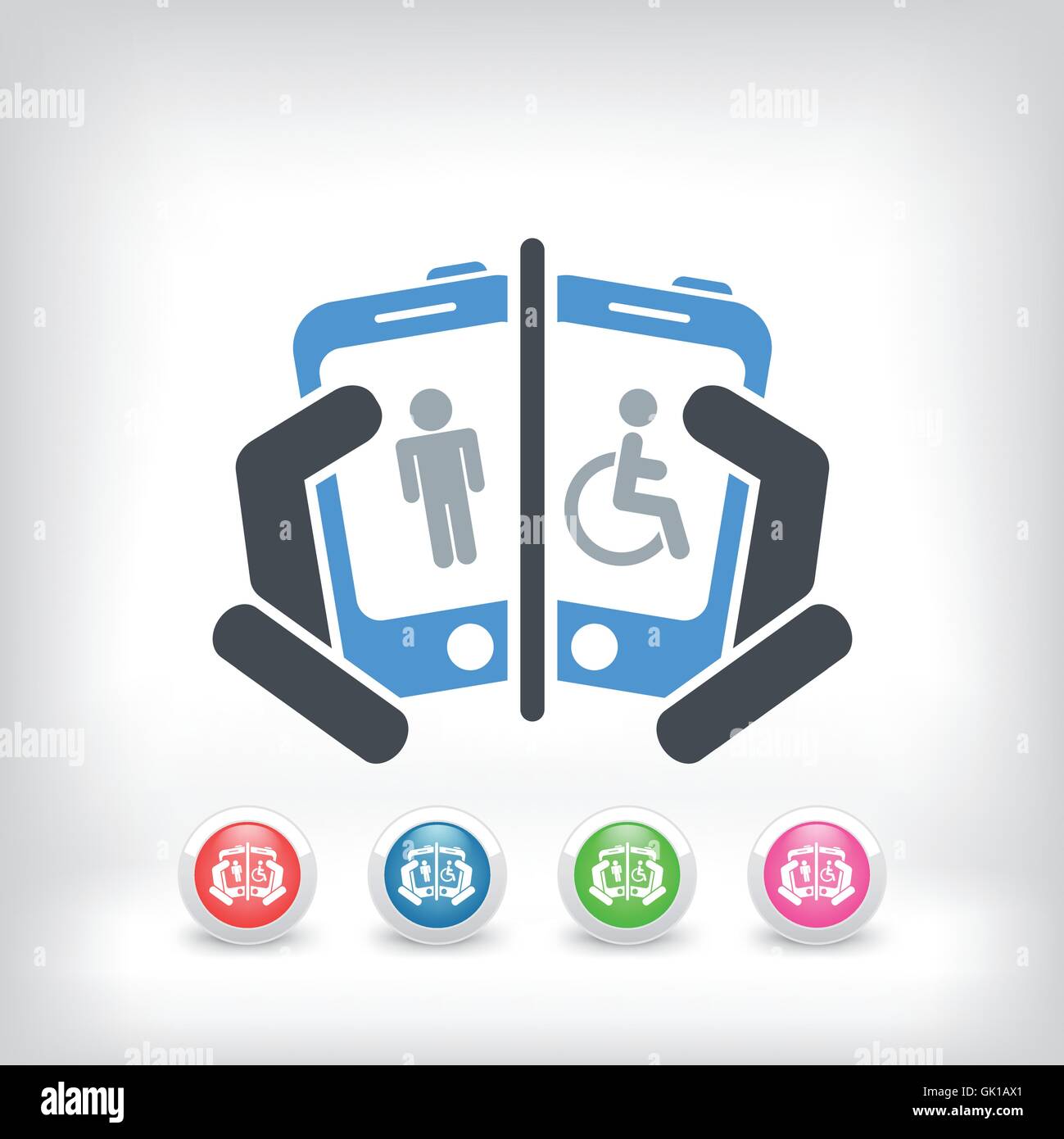 Disabled social network Stock Vector Image & Art - Alamy
