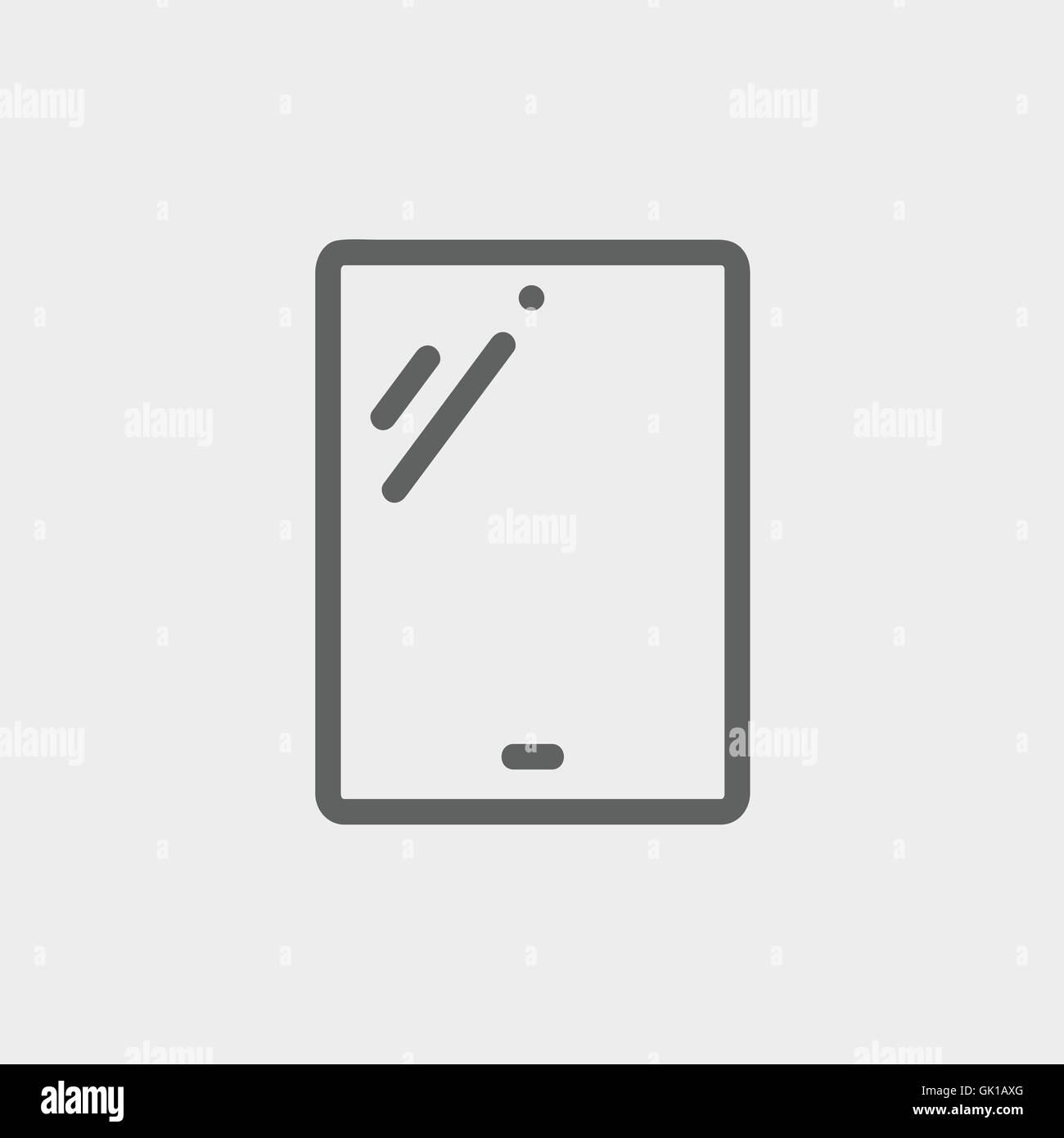 Portable device icon linear Black and White Stock Photos & Images - Alamy