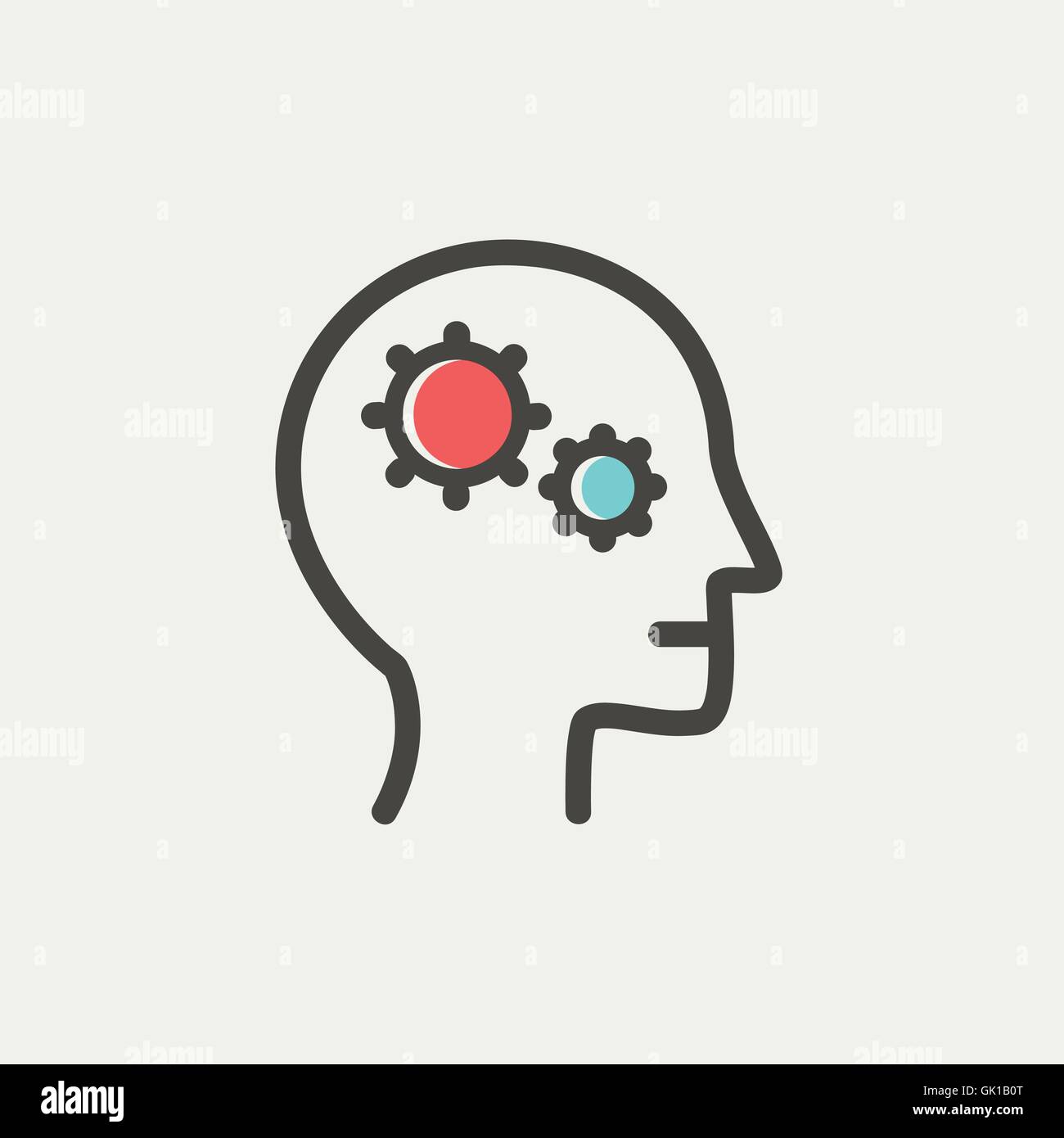 Human brain single flat Stock Vector Images - Alamy
