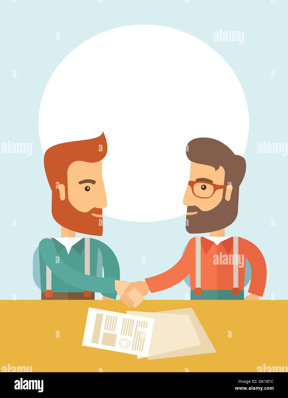 Male men and his boss office meeting Stock Vector Images - Alamy