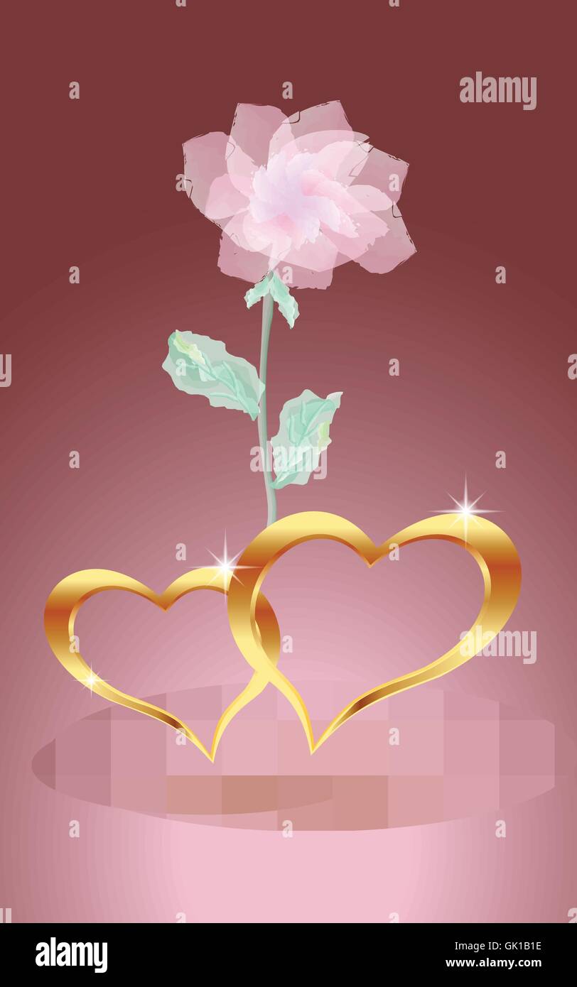Rose flower hearts on Stock Vector Images - Alamy