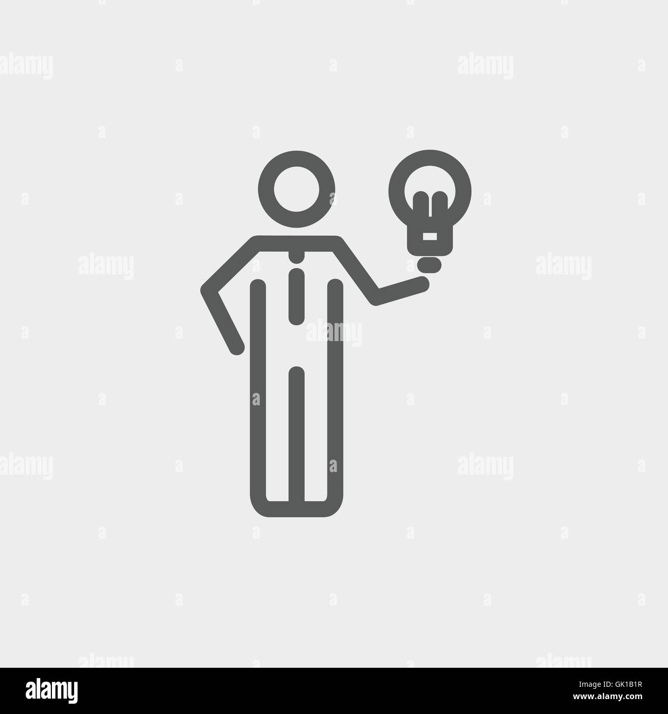 Cartoon illustration idea man light hi-res stock photography and images ...