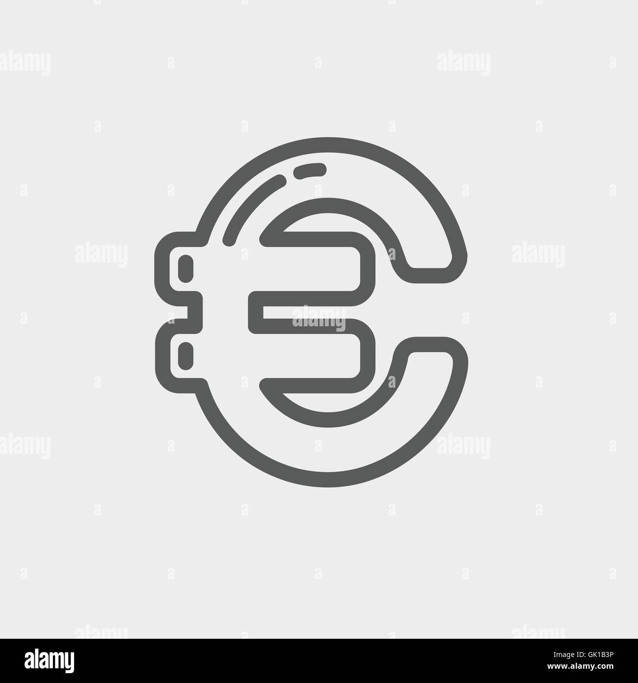 Euro sign outline white Stock Vector Images - Alamy