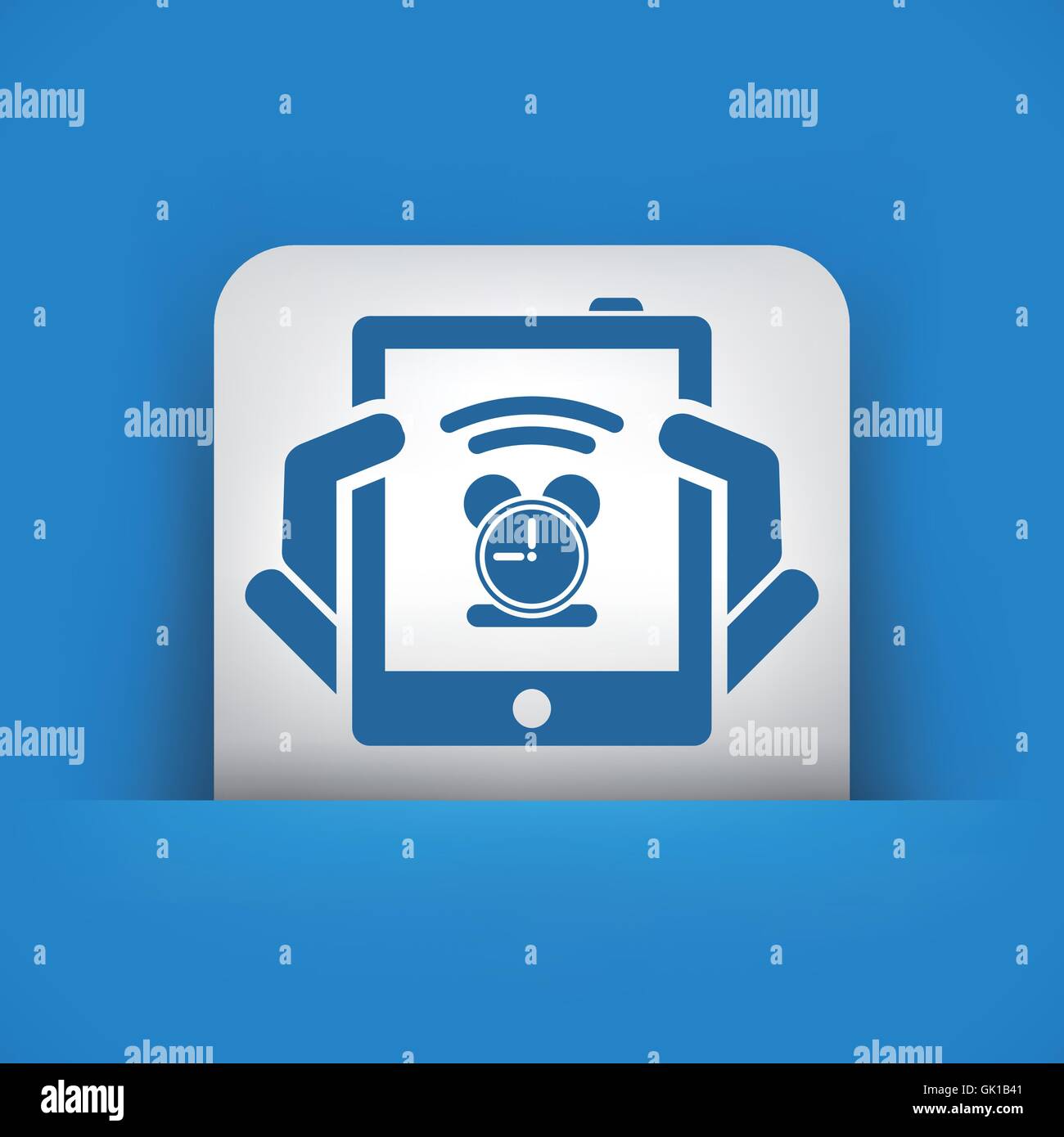 Tablet clock icon Stock Vector Image & Art - Alamy