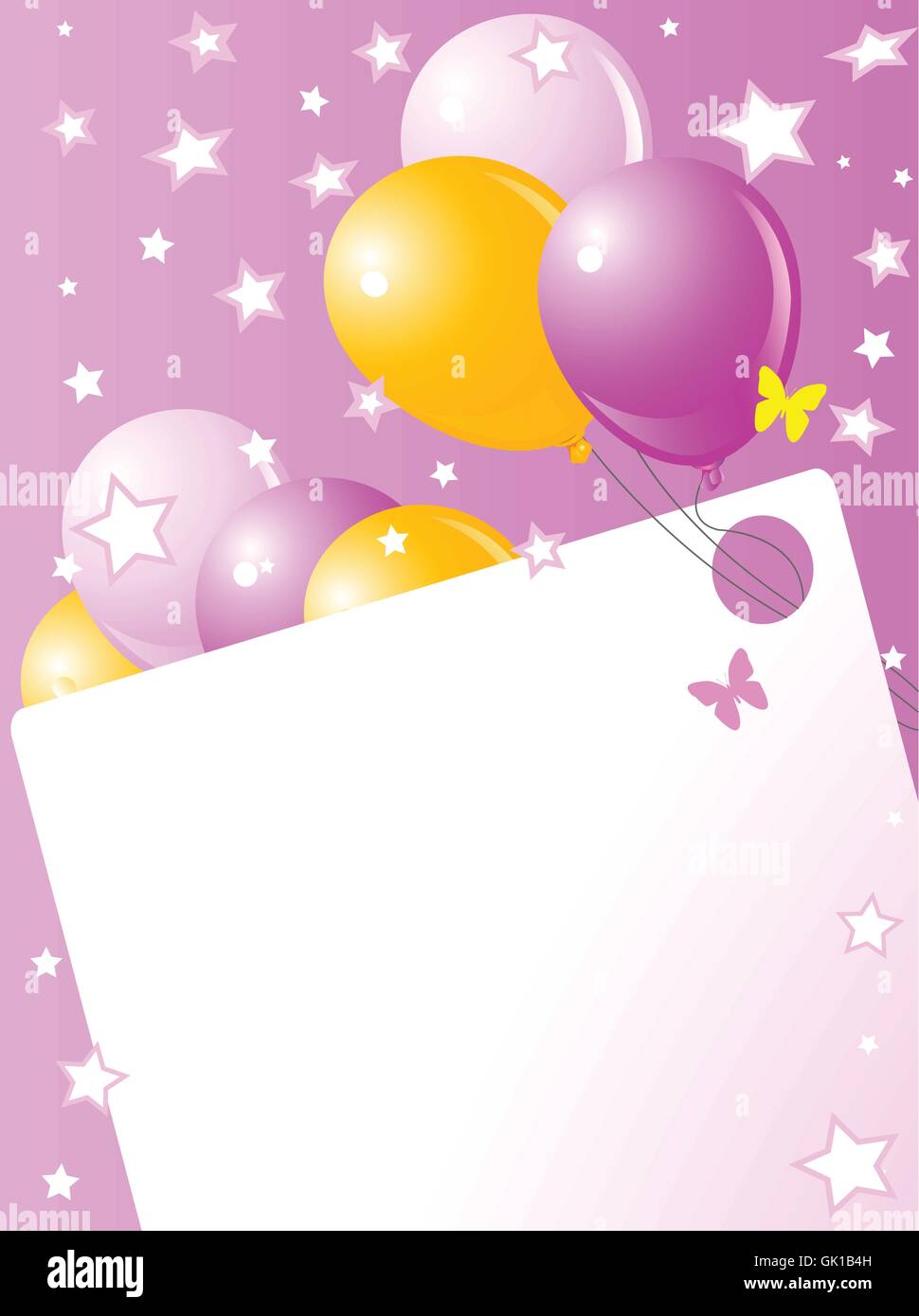 Pink Birthday card Stock Vector Image & Art - Alamy