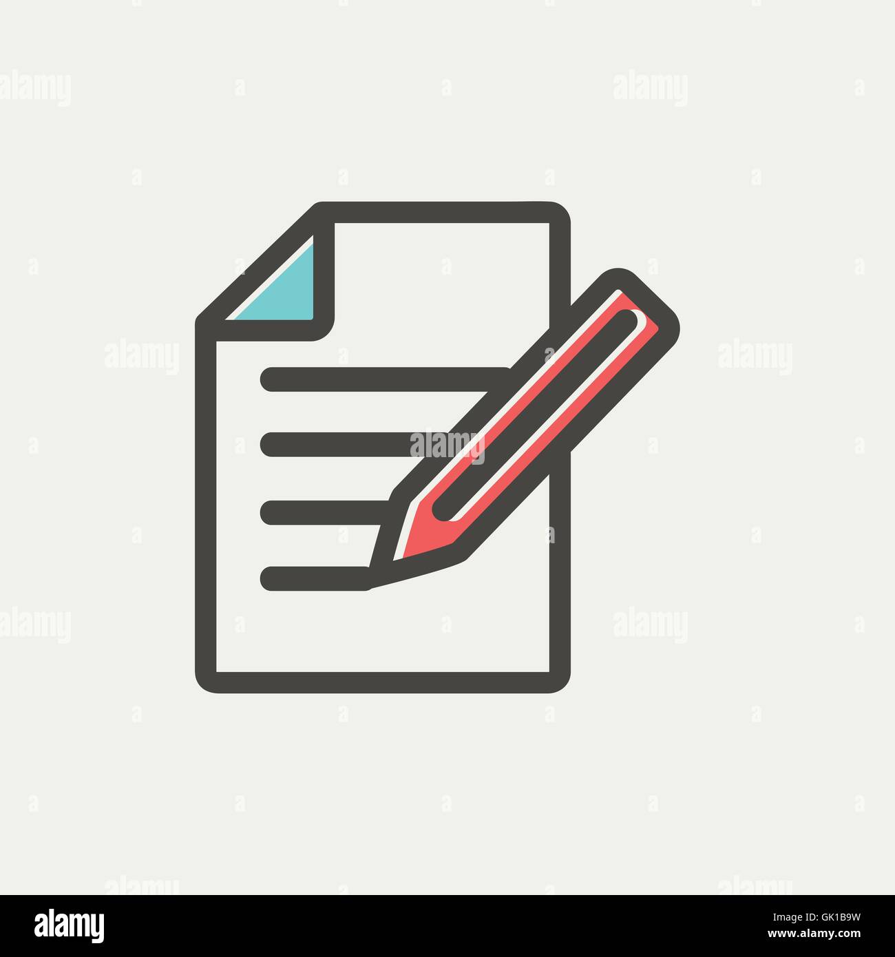 Taking Notes thin line icon Stock Vector Image & Art - Alamy