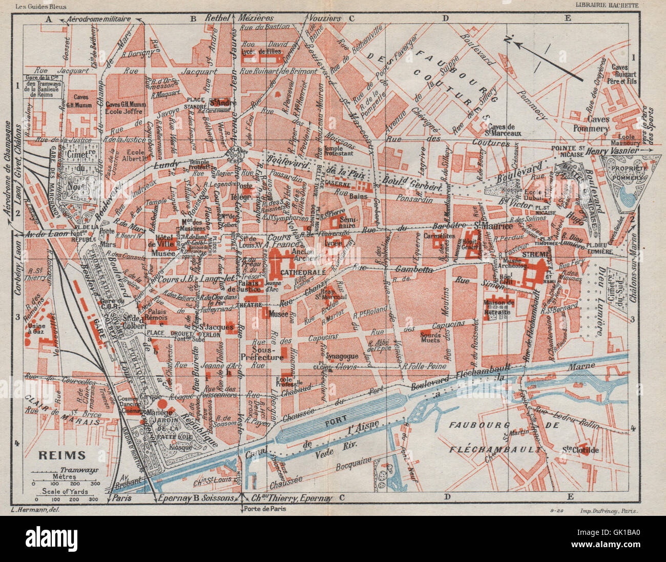 Reims map hi-res stock photography and images - Alamy
