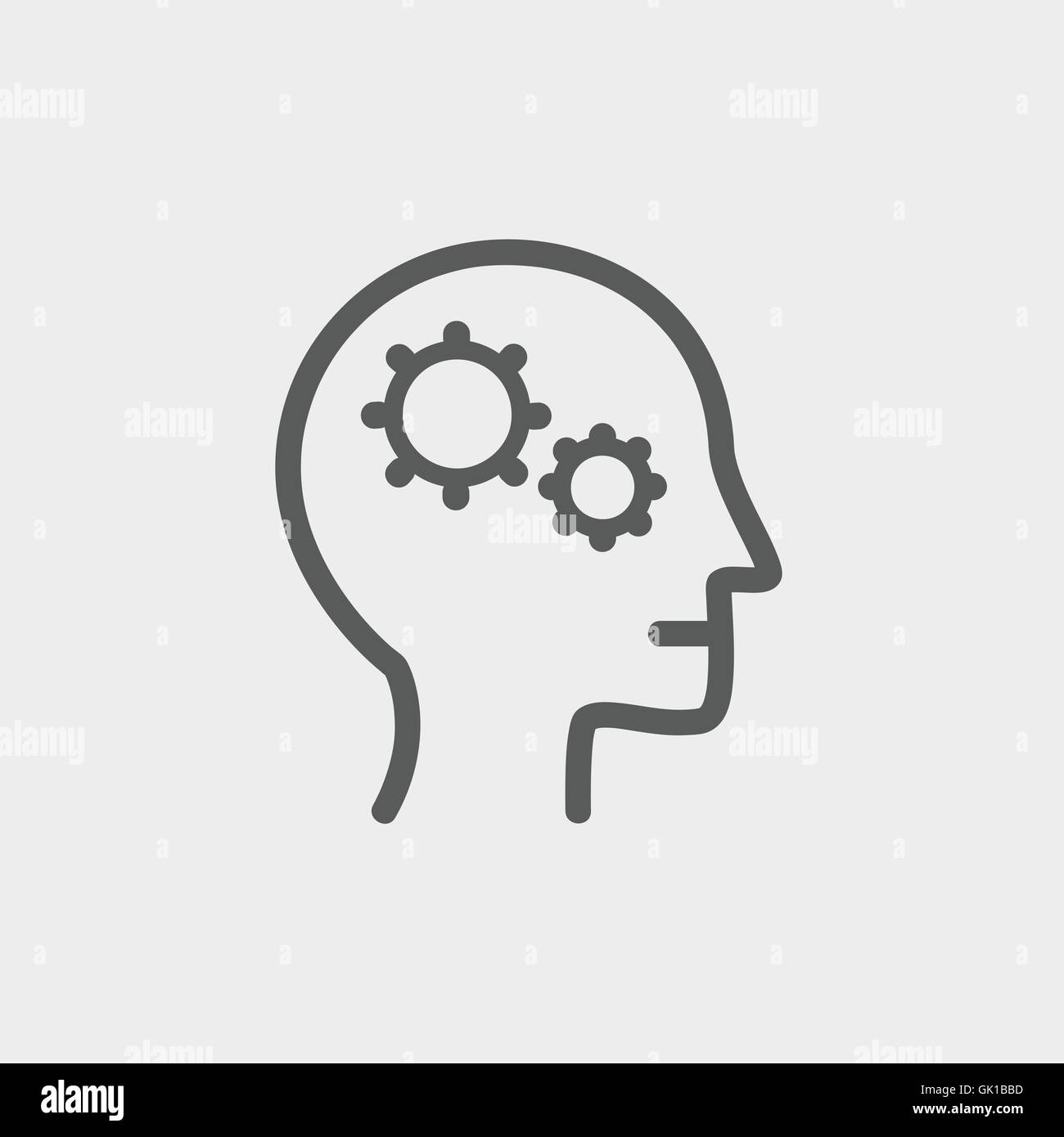 Brain human gears creative Stock Vector Images - Alamy