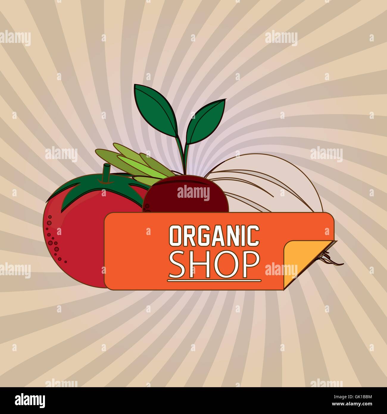 Organic shop design , vector illustration Stock Vector Image & Art - Alamy