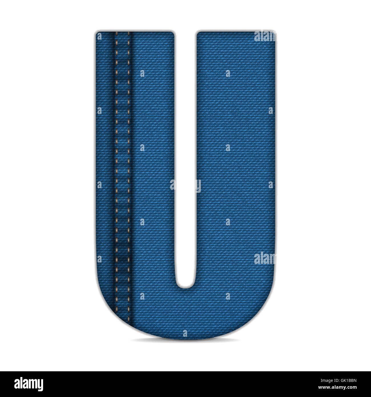 Alphabet Blue Jeans Letter Stock Vector Image & Art - Alamy