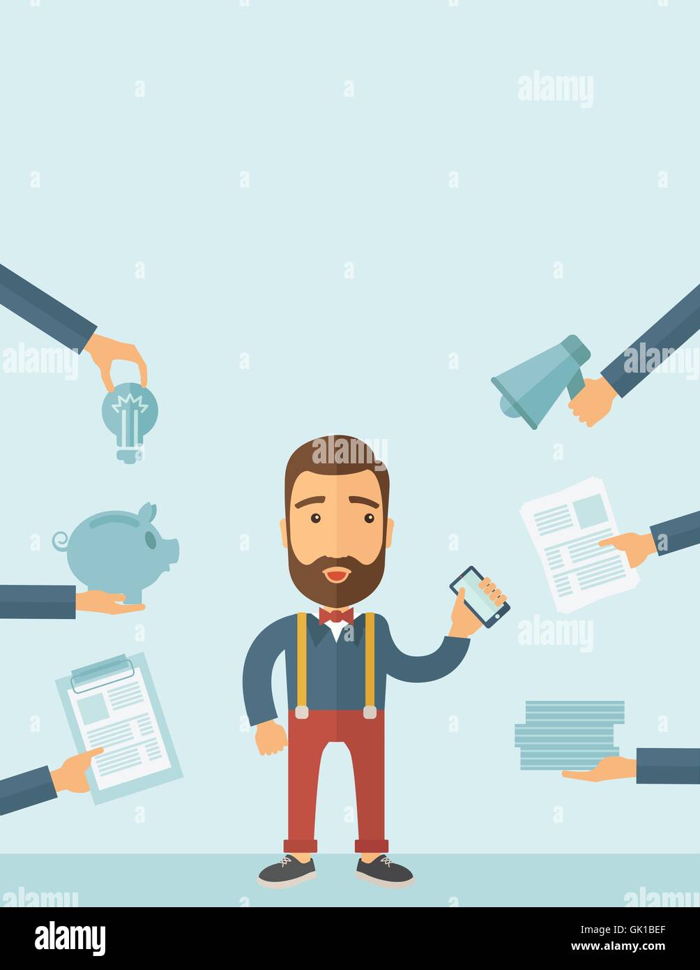 Busy workplace Stock Vector Images - Alamy