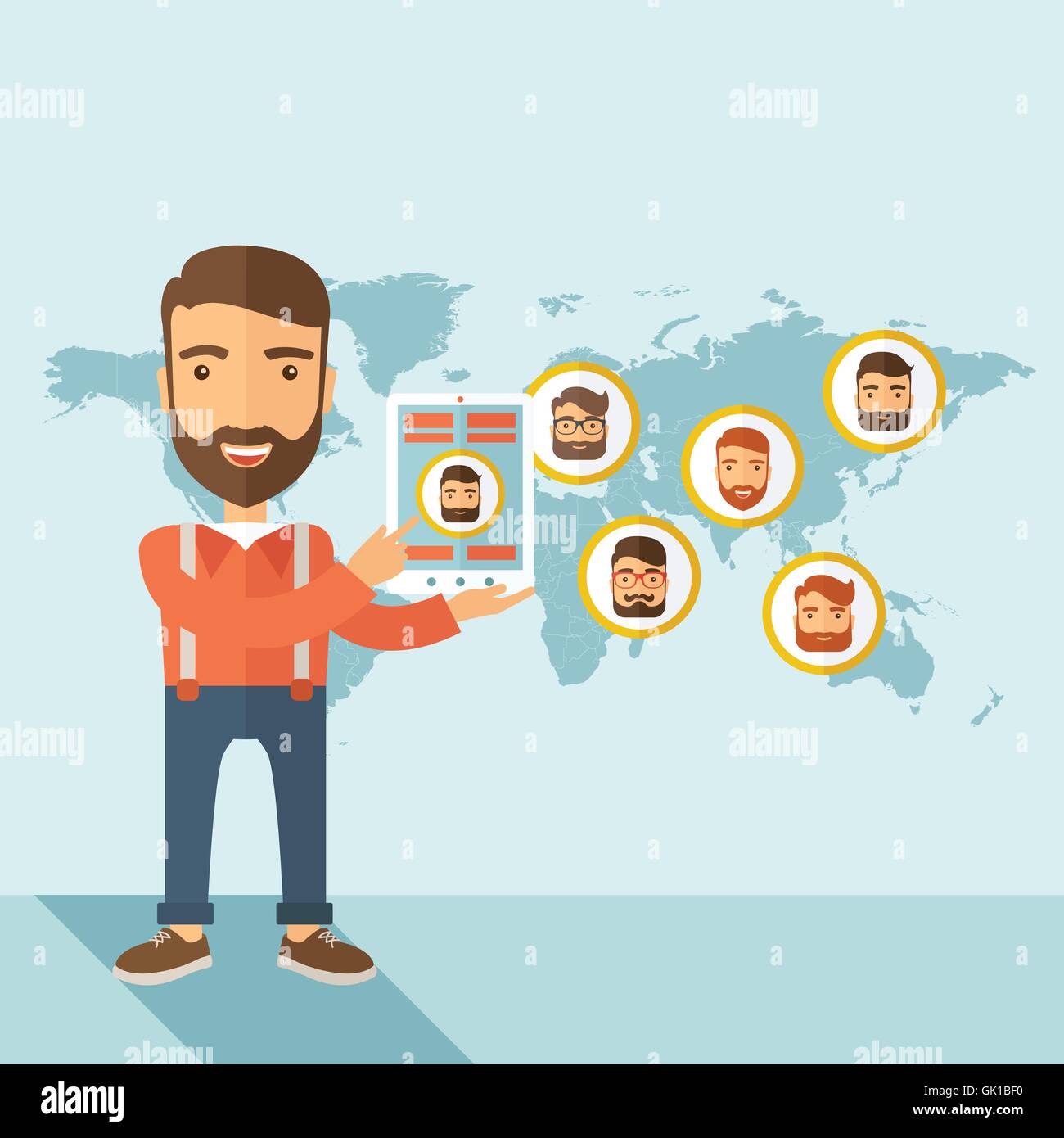 Colleague network Stock Vector Images - Alamy