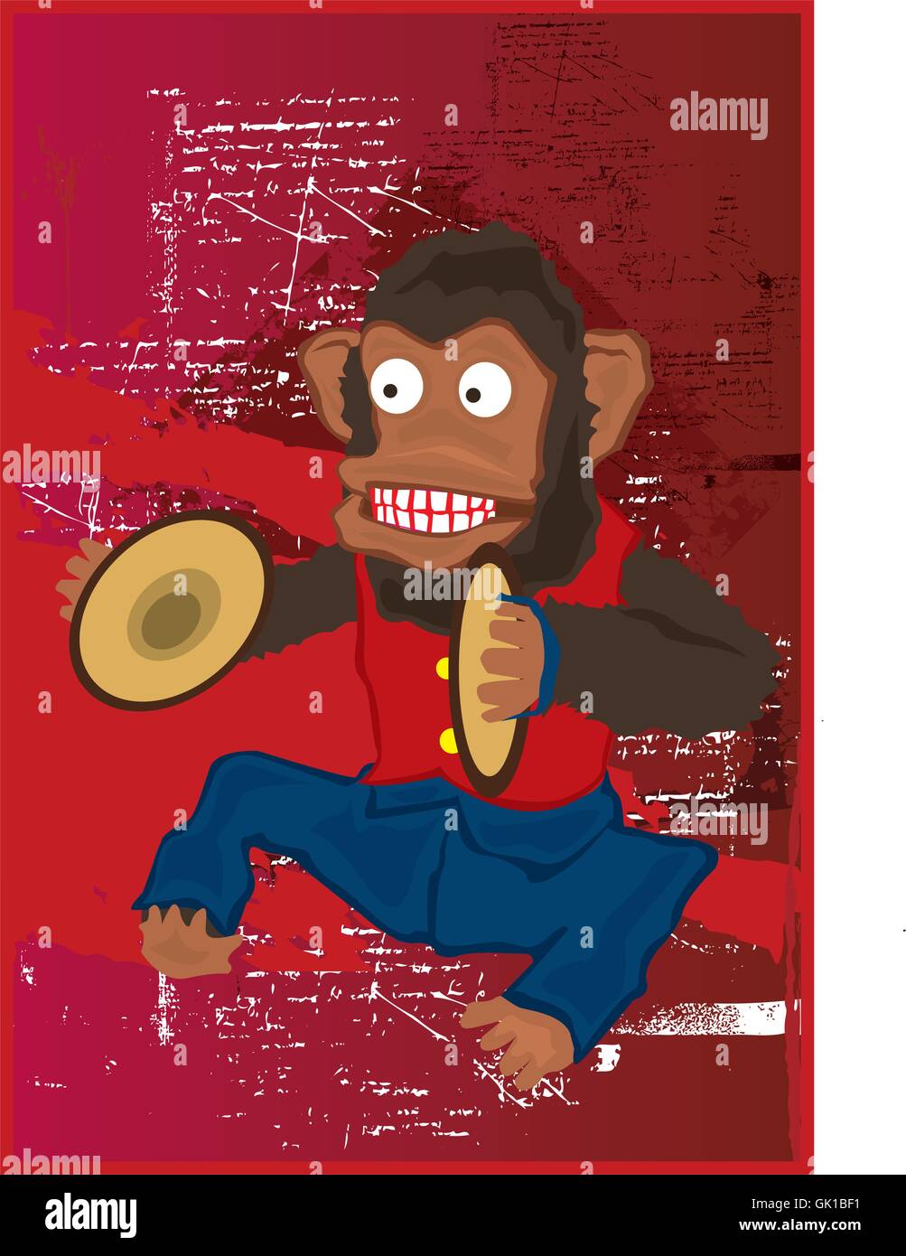 Monkey running Stock Vector Images - Alamy