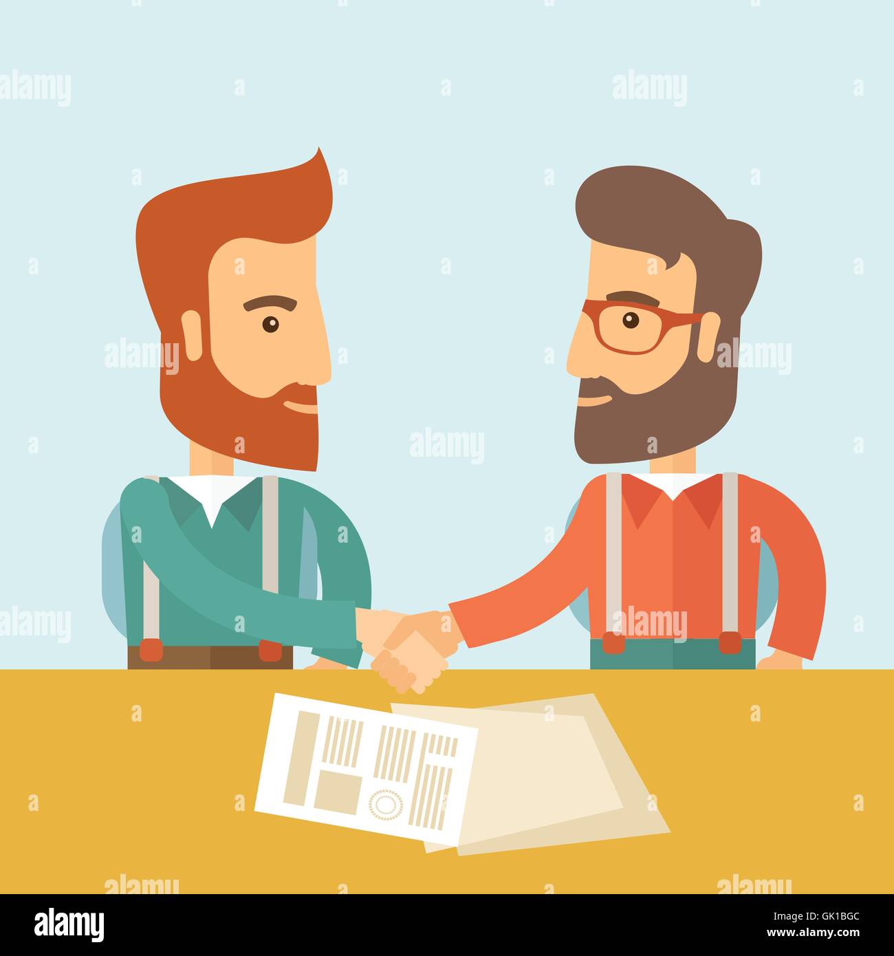 Business partnership meeting trust Stock Vector Images - Alamy
