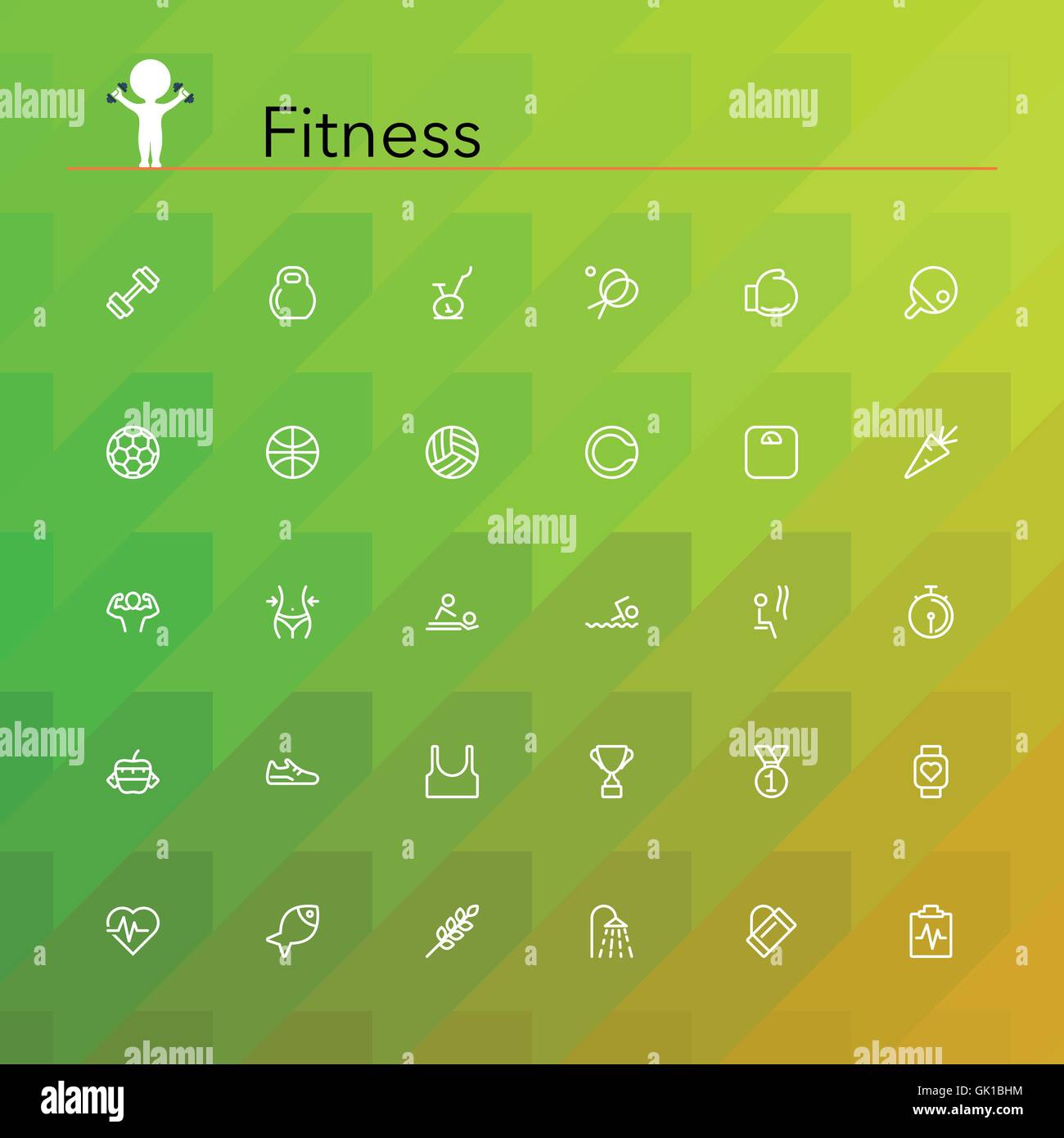 Fitness diet training sport Stock Vector Images - Alamy