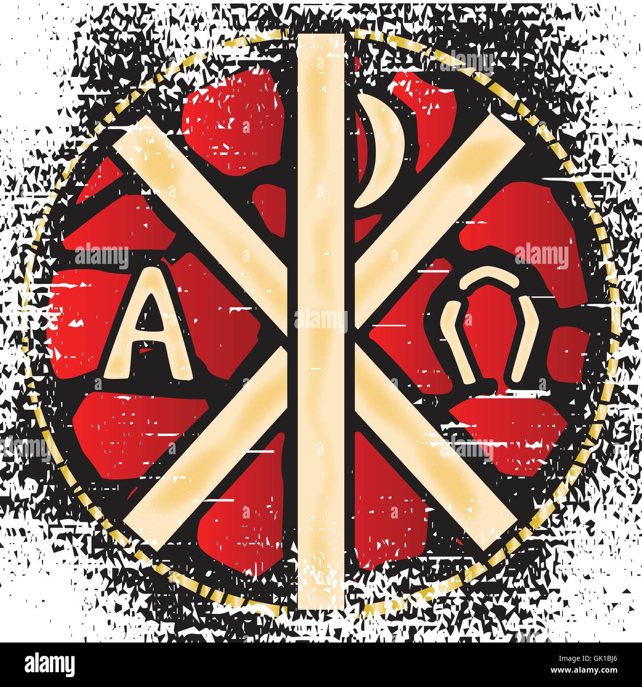 Alpha Omega Stained Glass Stock Vector Image & Art - Alamy