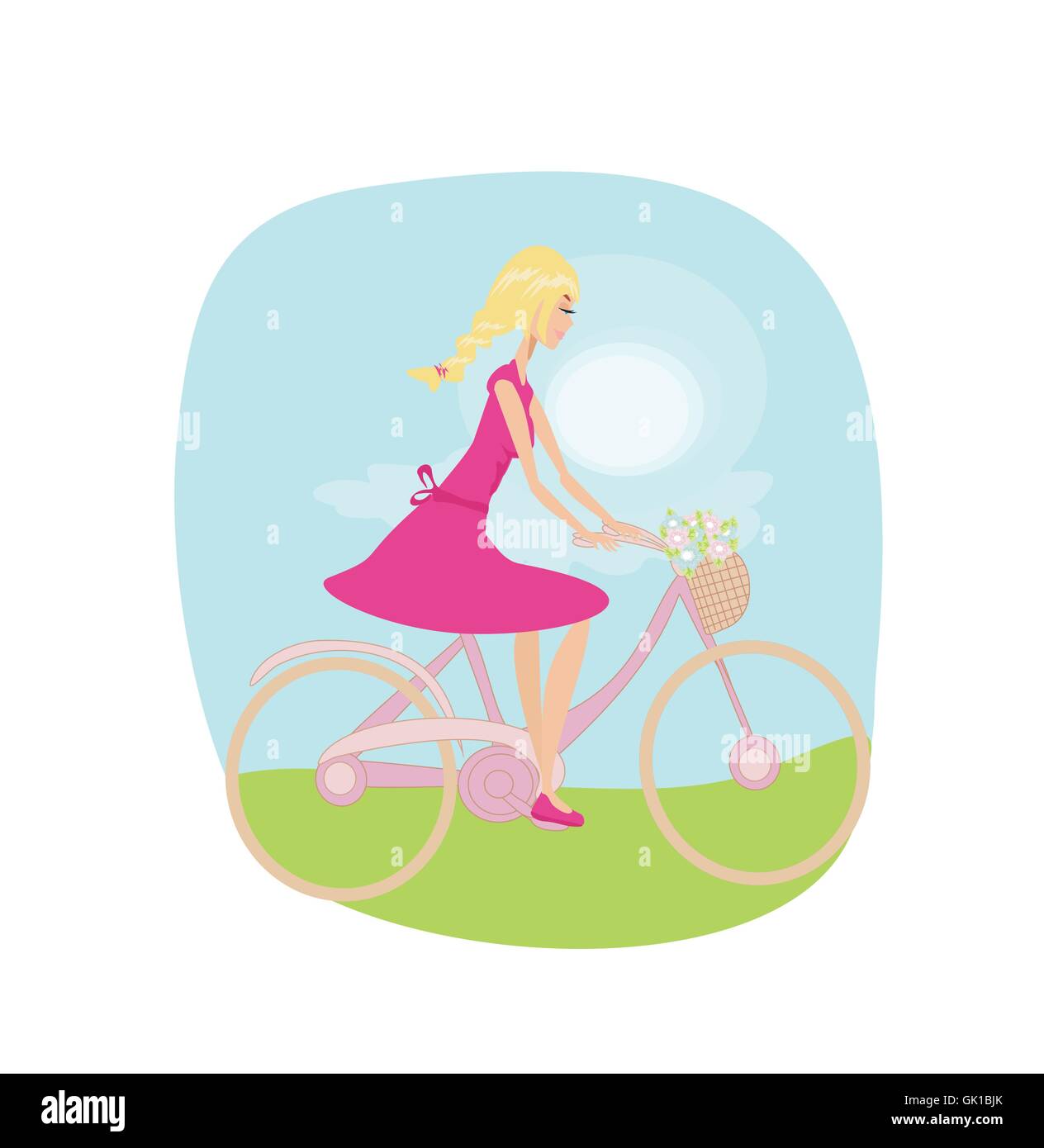 Person on the bike Cut Out Stock Images & Pictures - Alamy