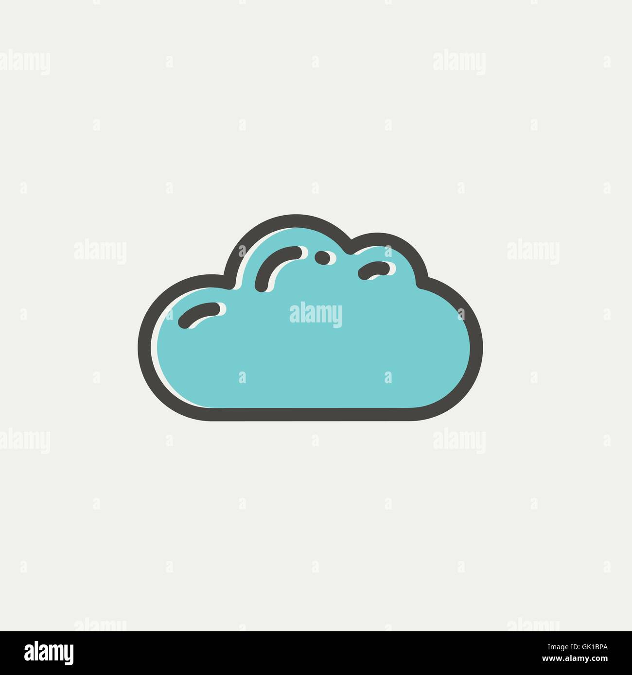 Cloud thin line icon Stock Vector Image & Art - Alamy