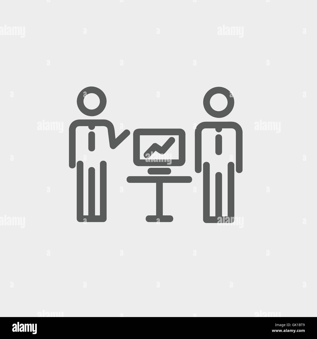 Meeting report line icon Stock Vector Images - Alamy