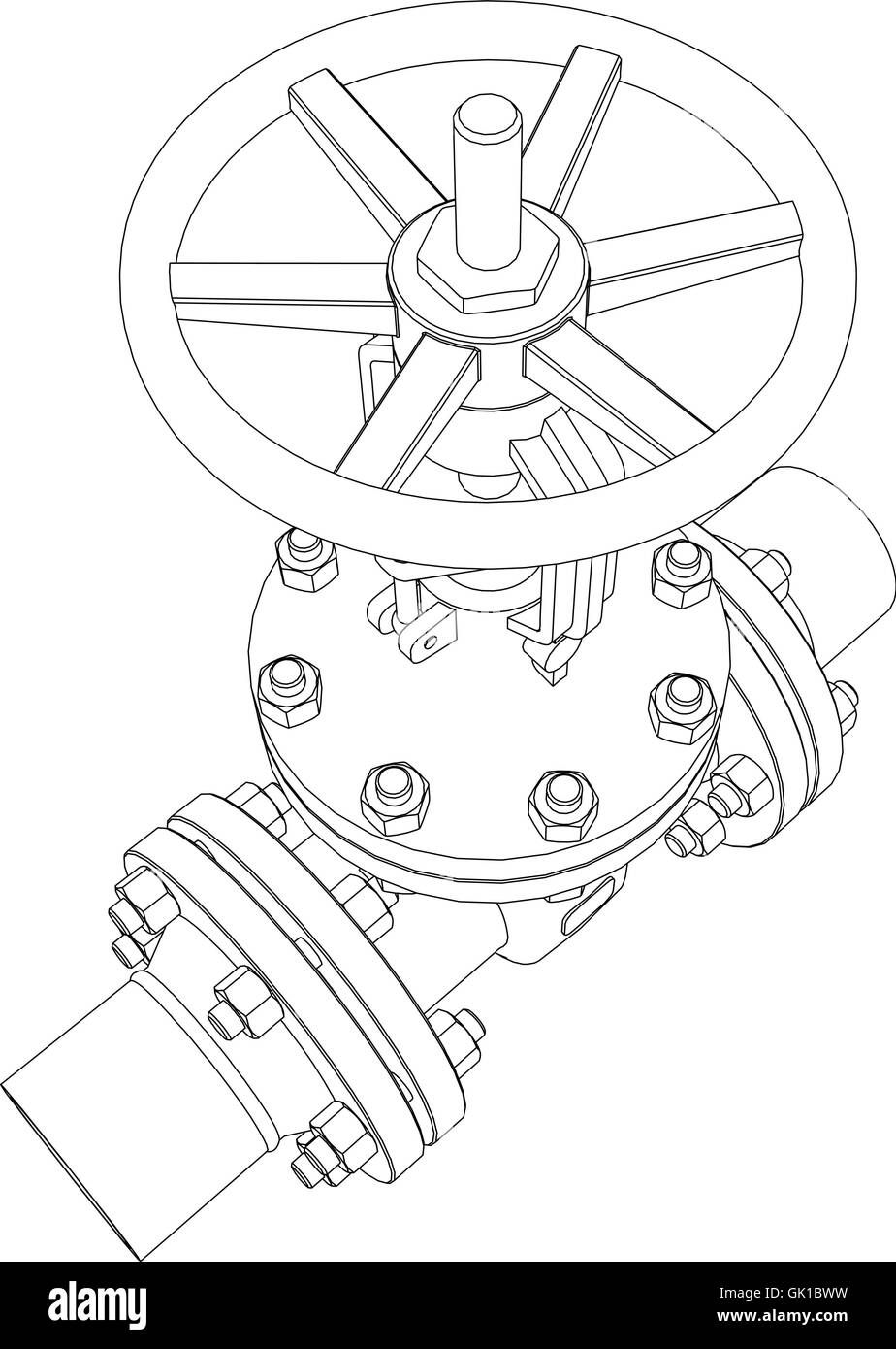 Industrial valve. Vector rendering of 3d Stock Vector Image & Art - Alamy