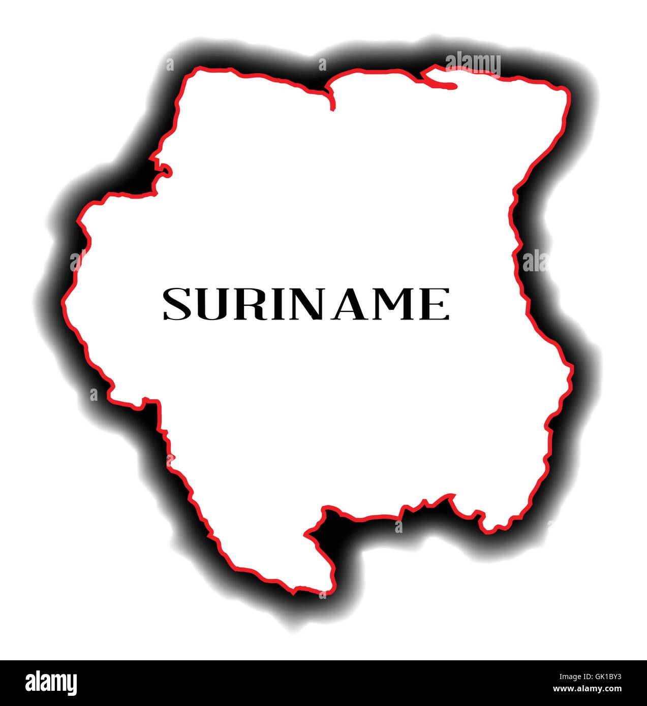 Suriname map hi-res stock photography and images - Alamy