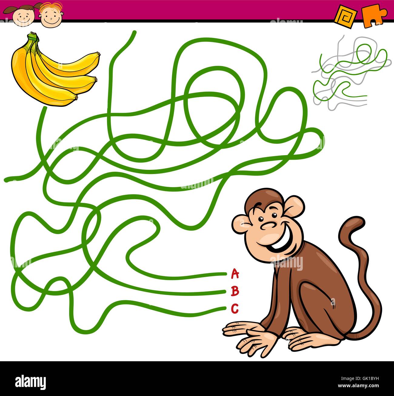 path or maze cartoon game Stock Vector Image & Art - Alamy