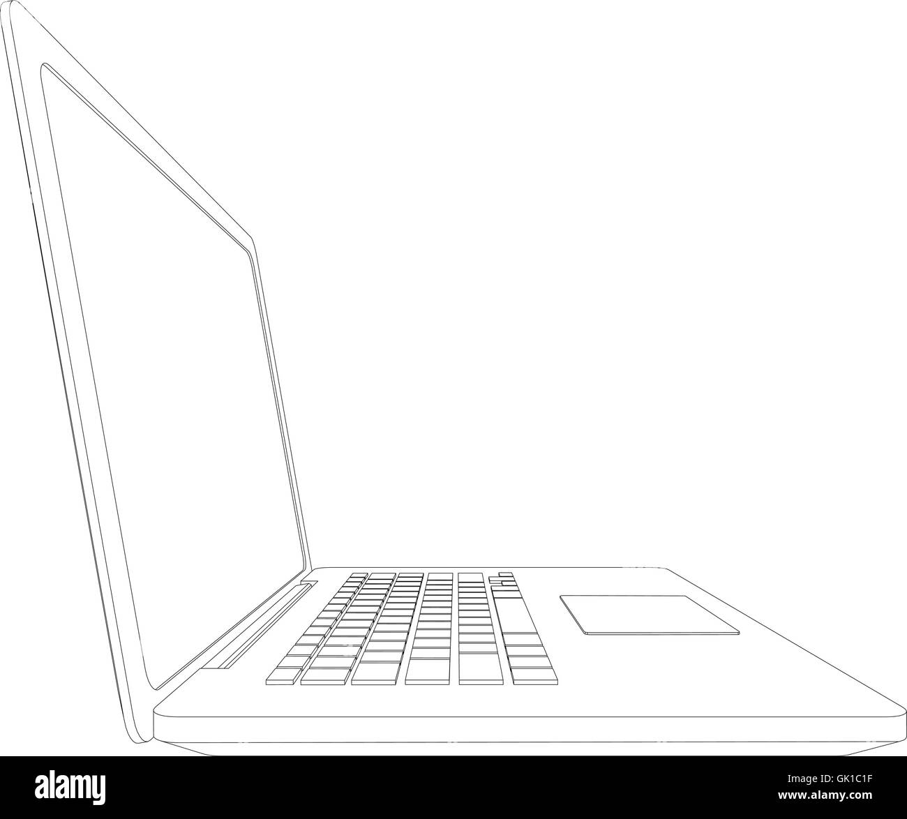 Laptop wire frame hi-res stock photography and images - Alamy