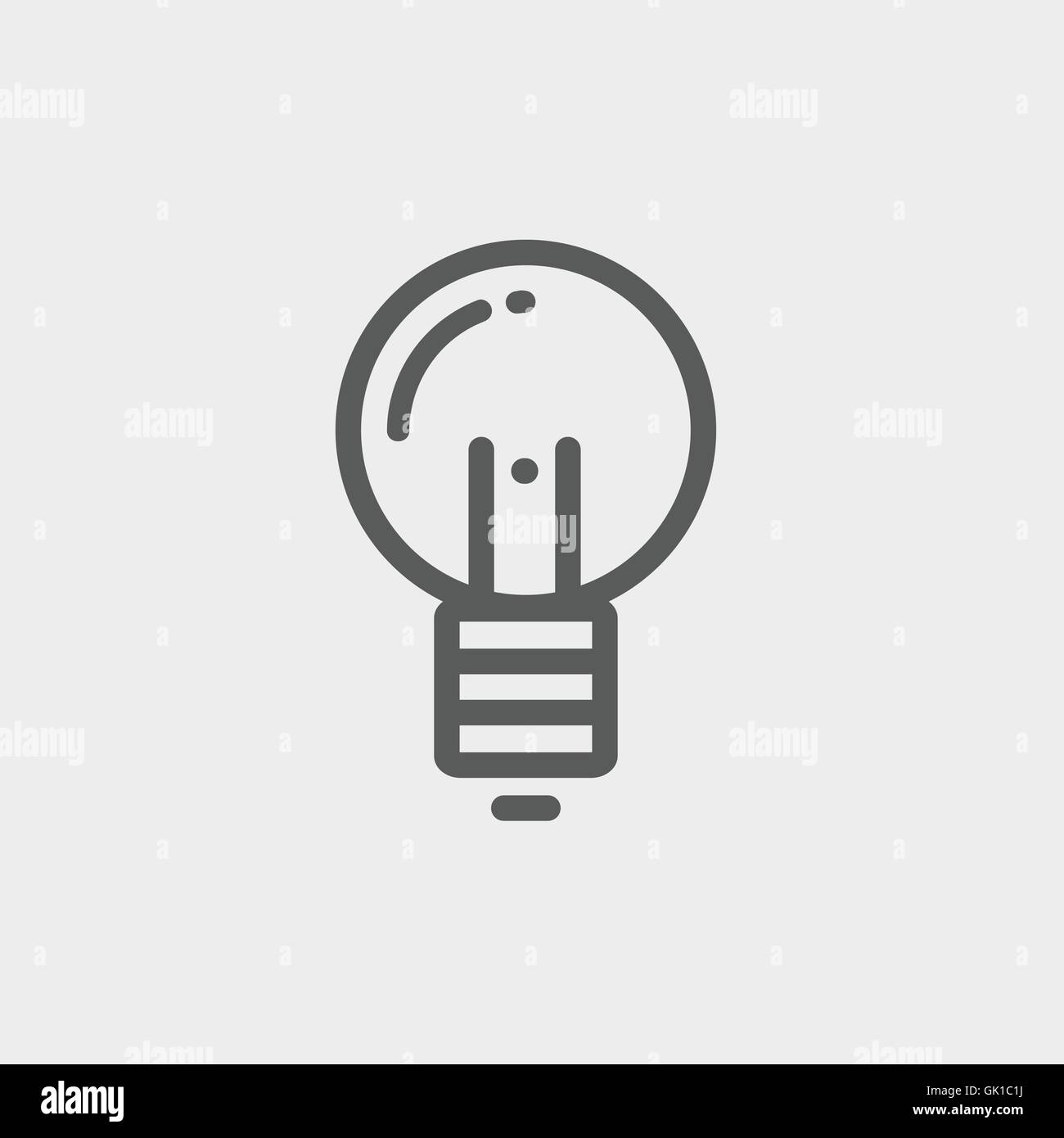 Light bulb icon linear Stock Vector Images - Alamy