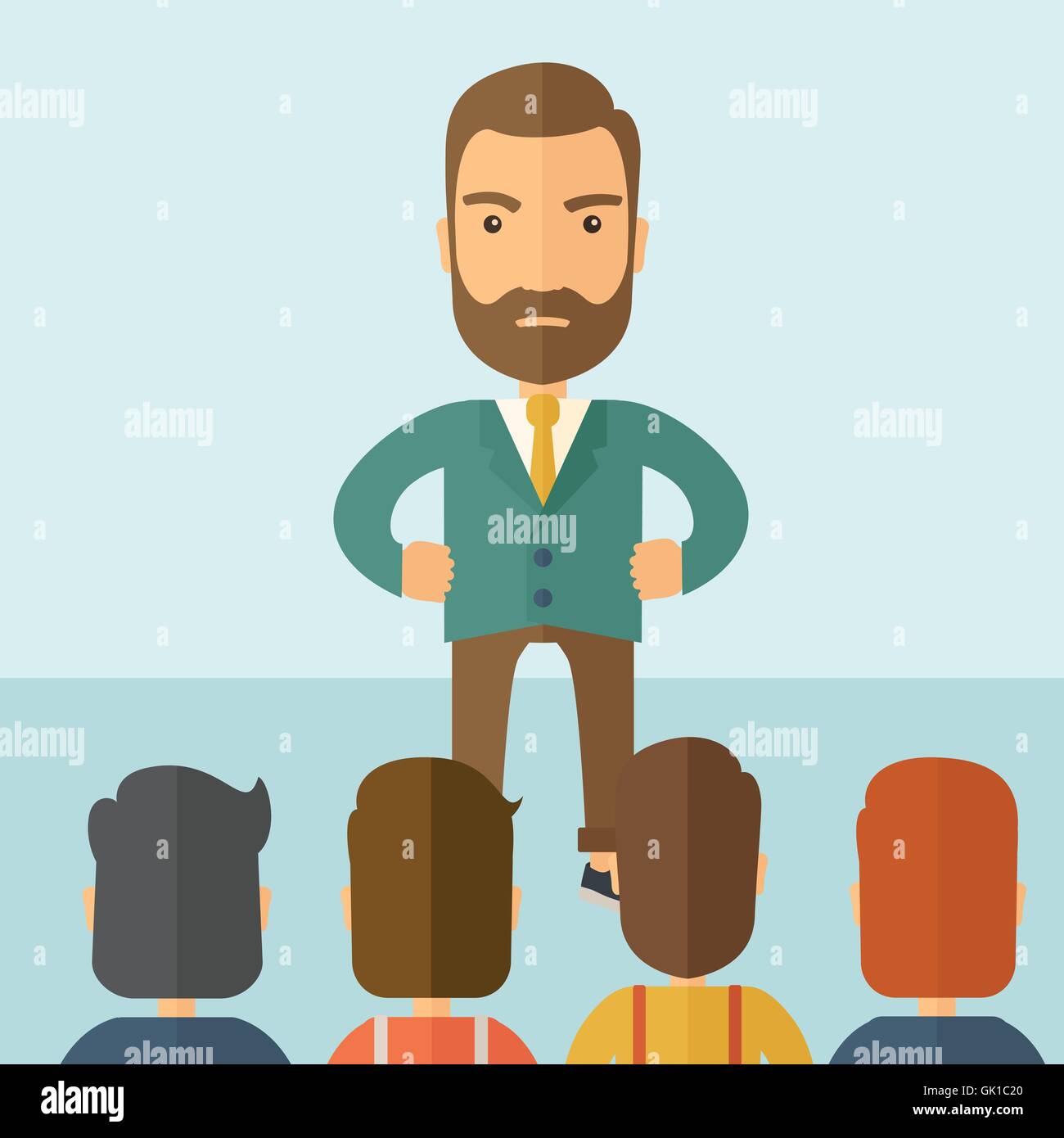 Angry boss employee man Stock Vector Images - Alamy