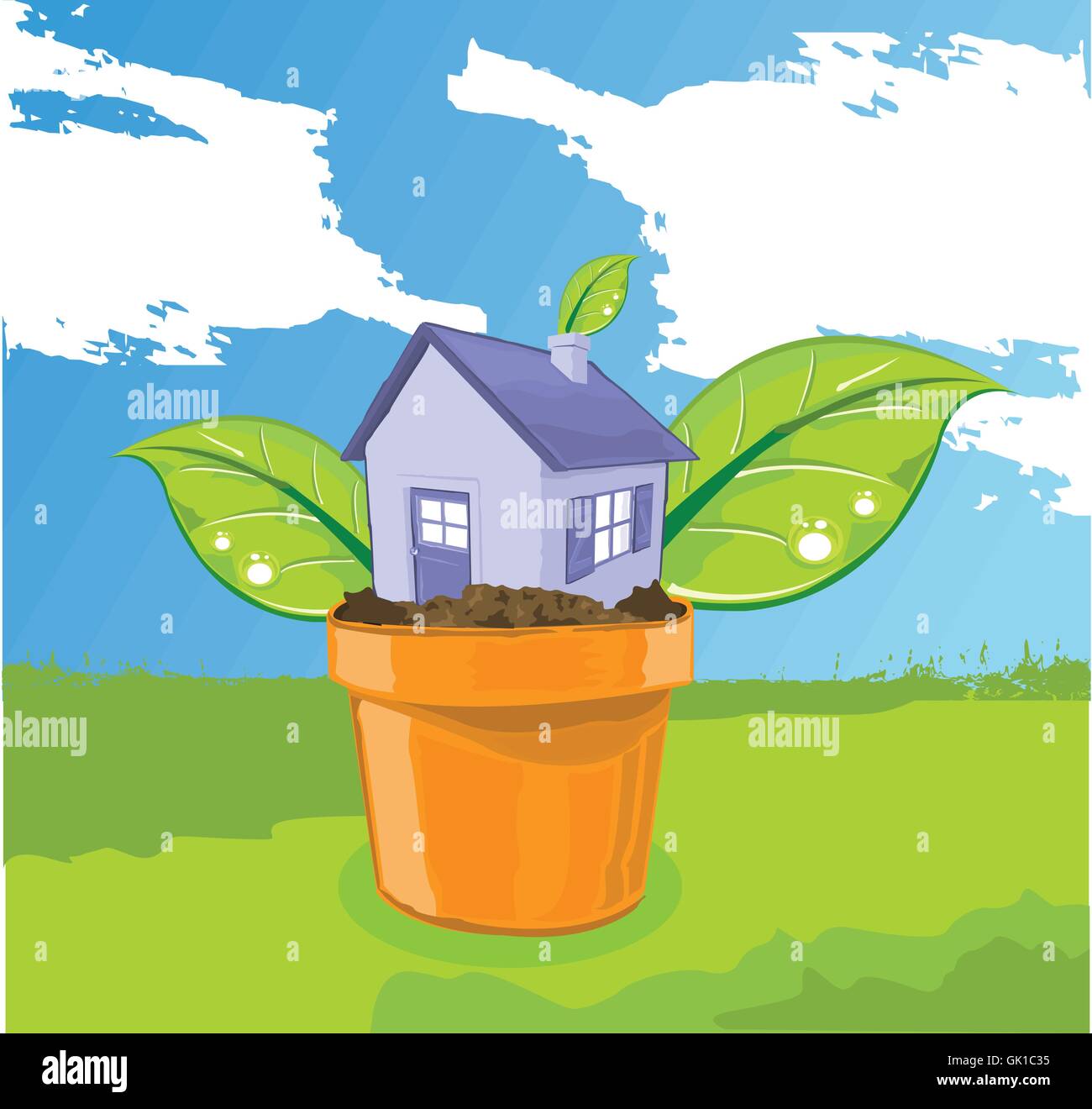 Growing a House Stock Vector Image & Art - Alamy