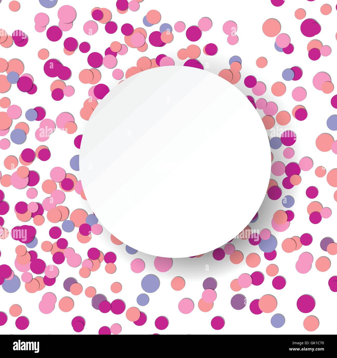 Vector illustration with pink confetti celebration Stock Vector Image ...