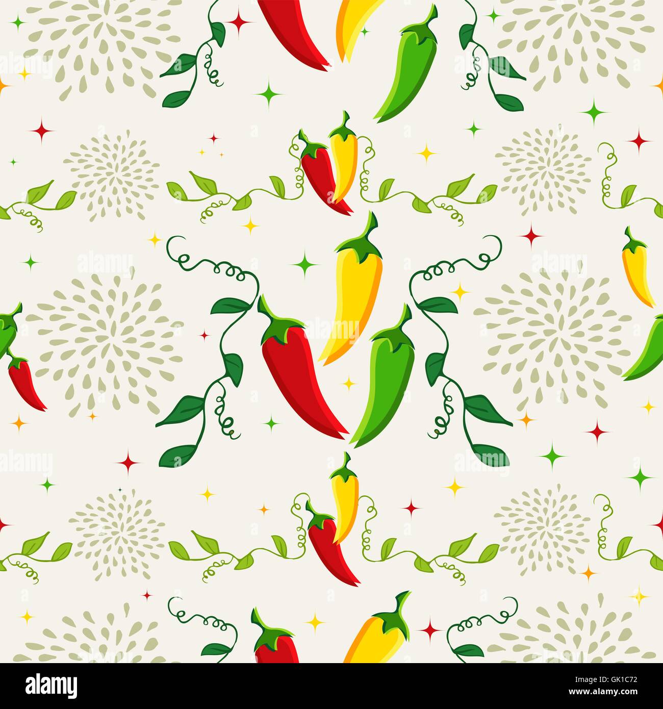 Mexican chili pepper pattern illustration Stock Vector Image & Art - Alamy