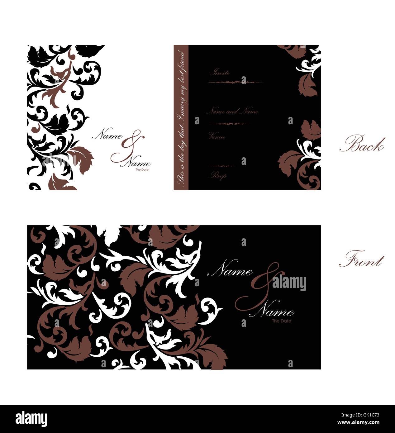 Sweet marriage invitation card hi-res stock photography and images - Alamy