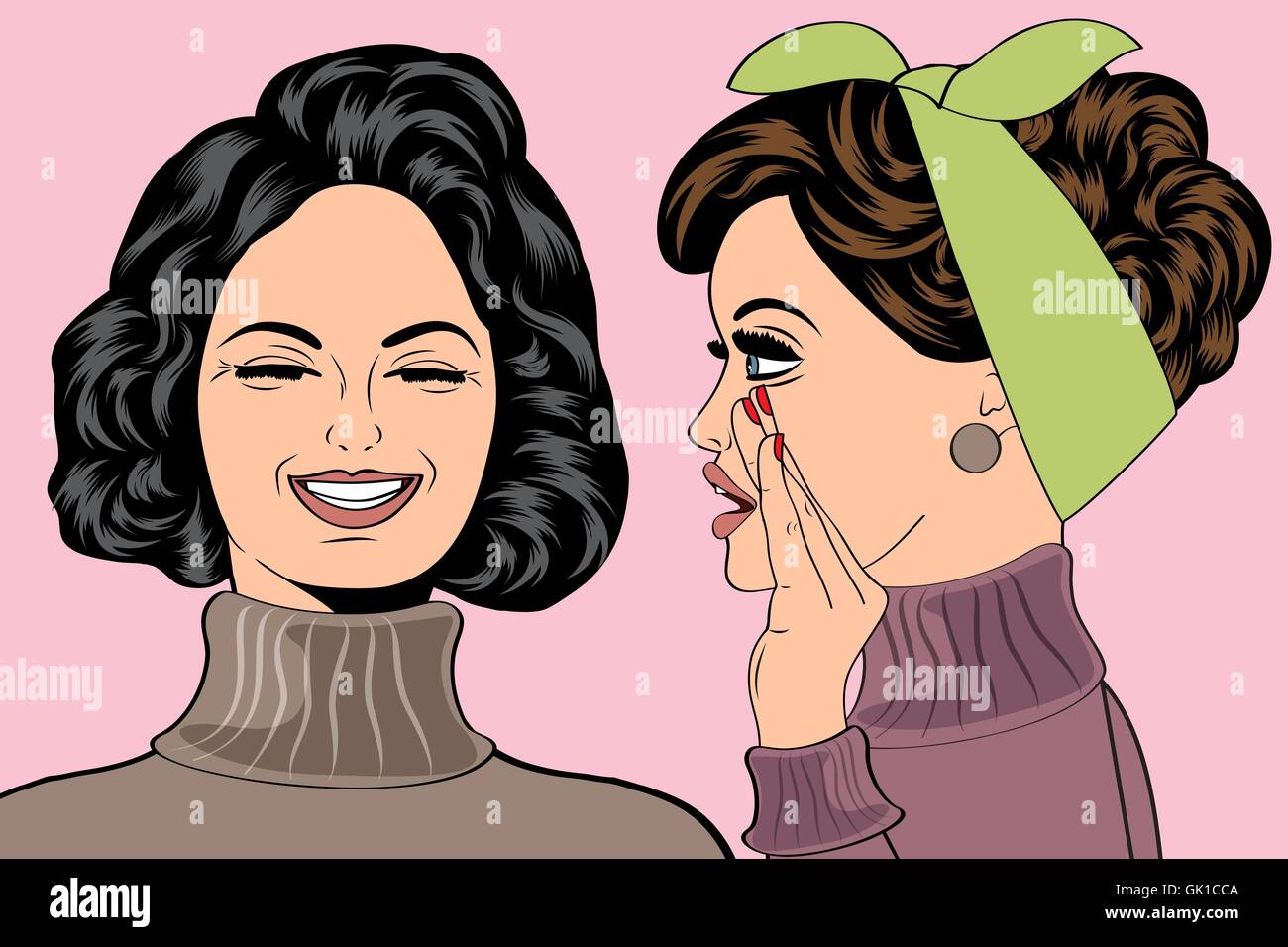Vintage women gossip Stock Vector Images - Alamy