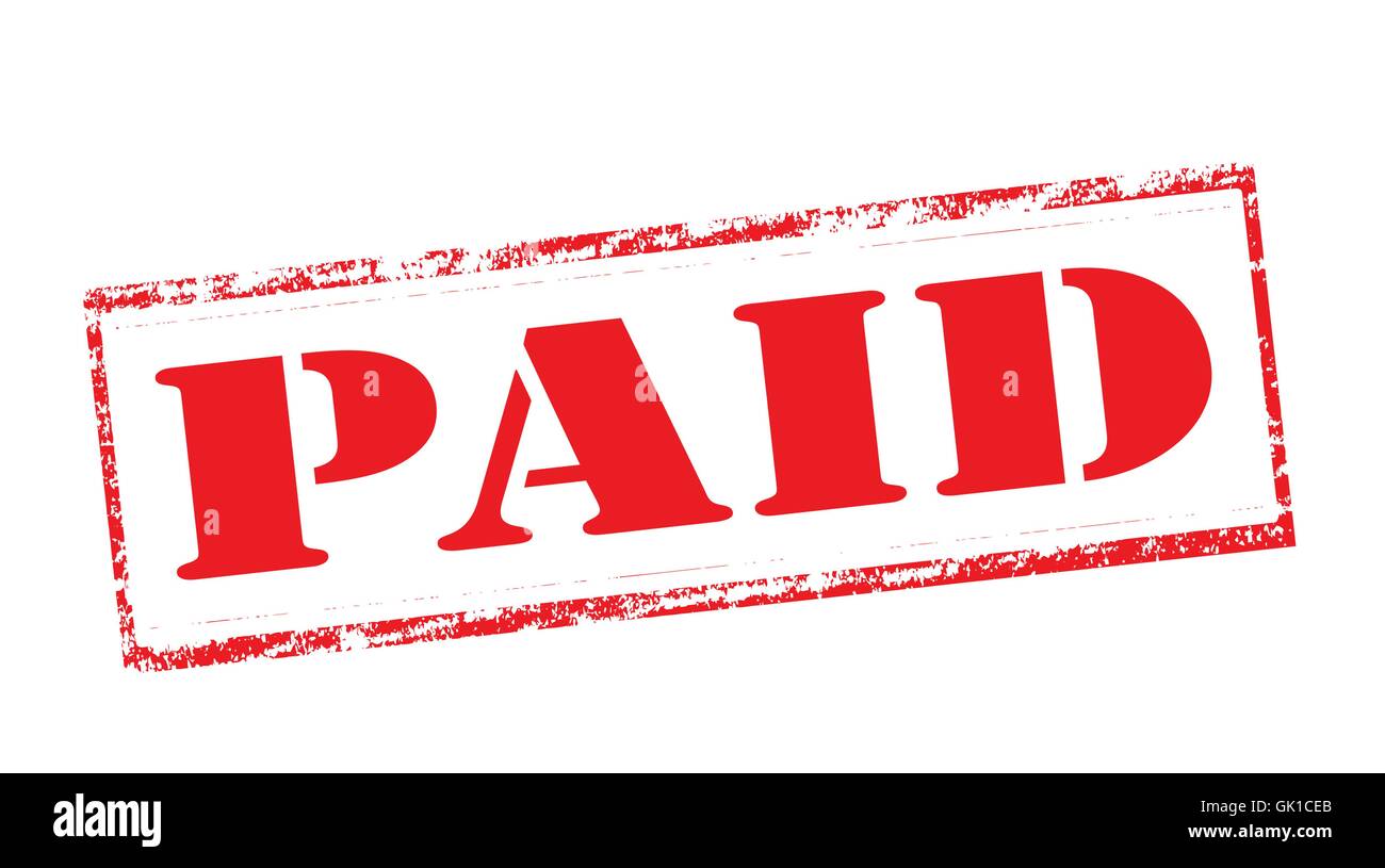 Paid sign Stock Vector Images - Alamy
